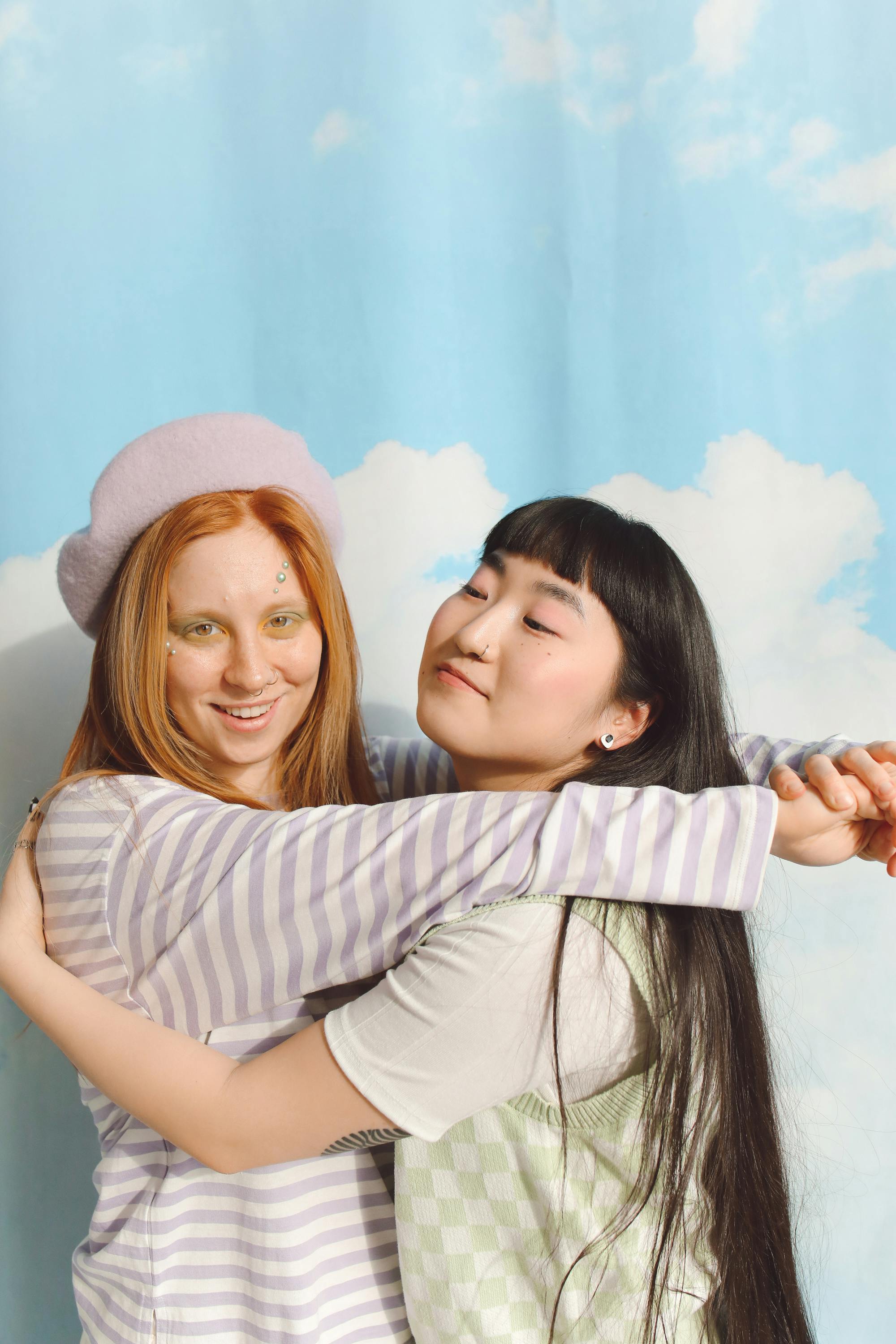 Portrait of Women Hugging · Free Stock Photo