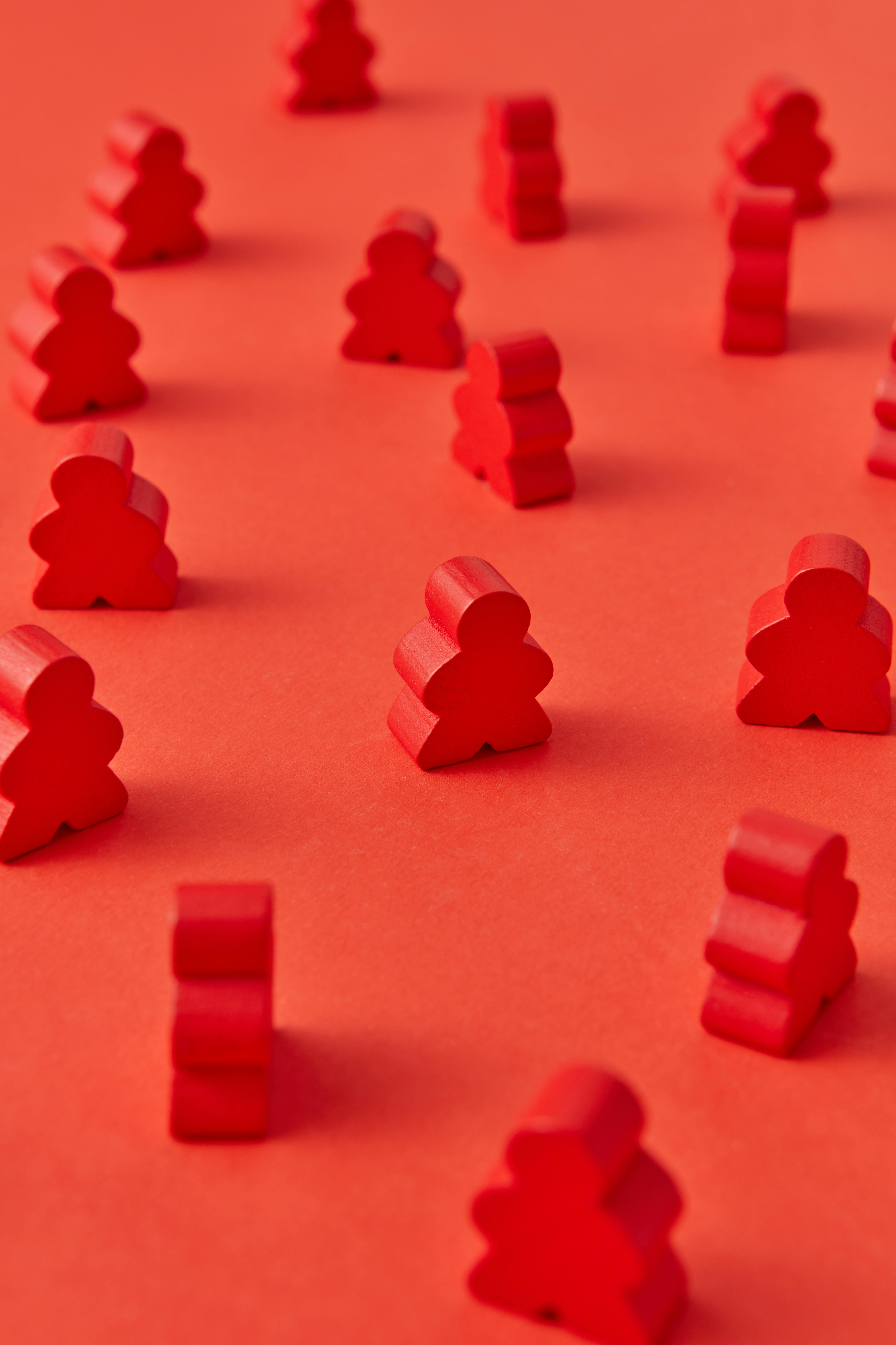 Photo of Red Meeple Pieces · Free Stock Photo