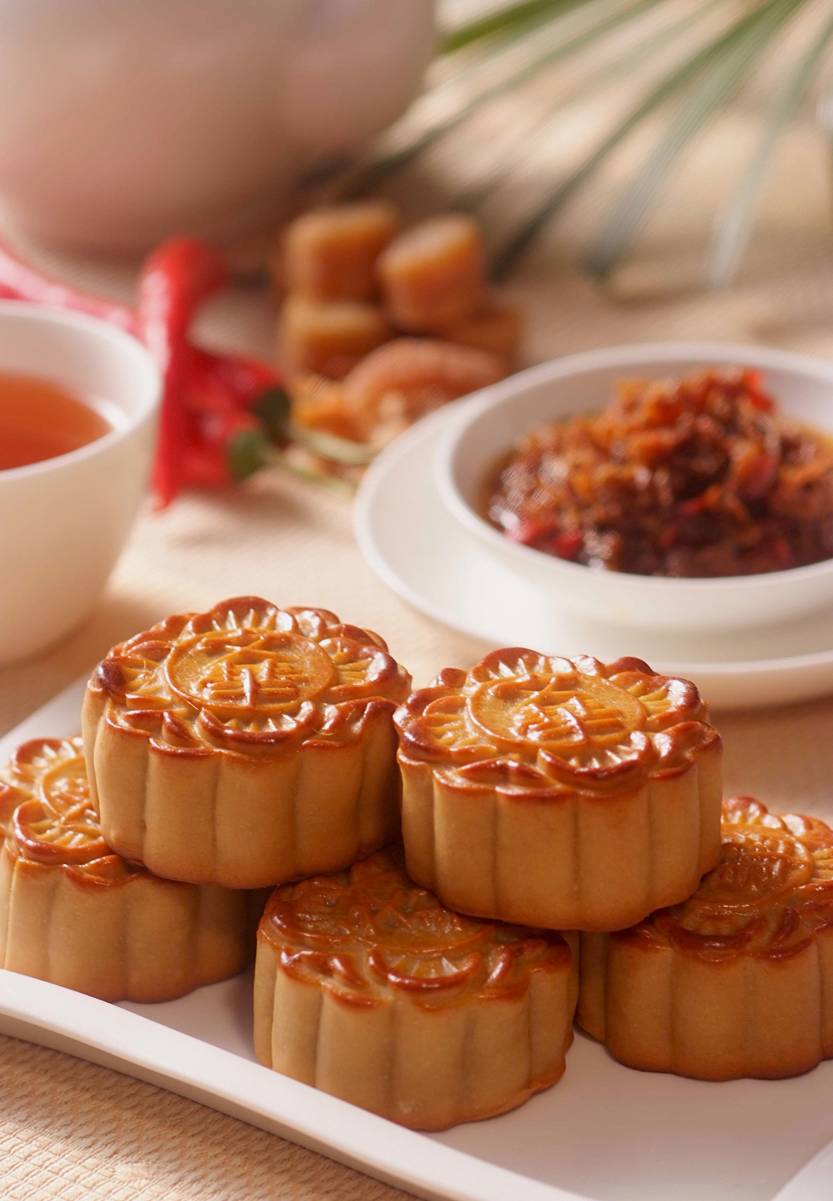Photograph of a Stack of Mooncakes · Free Stock Photo