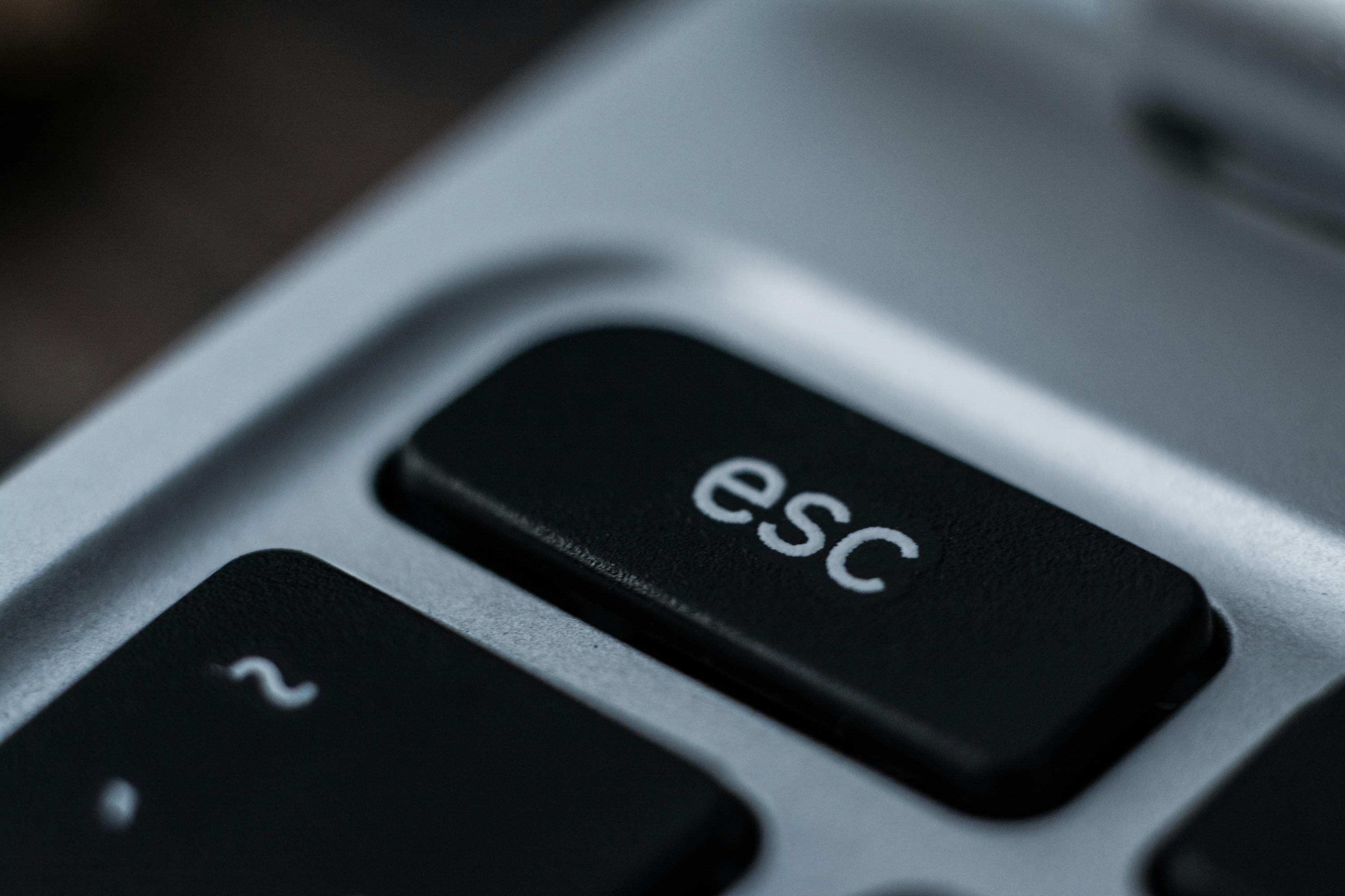 Free stock photo of button, esc, macro