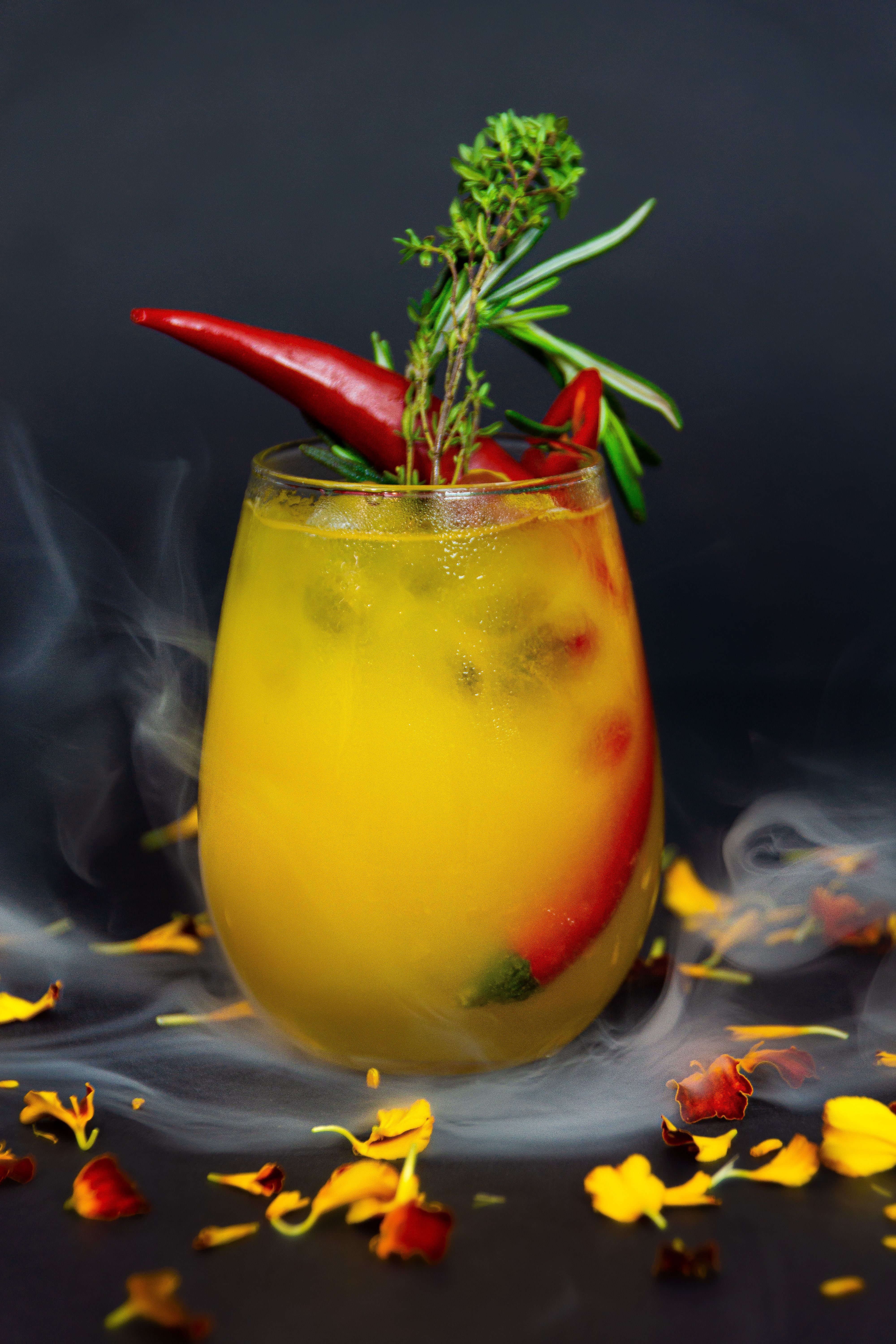 Photo of a Drink with Red Chili Peppers · Free Stock Photo