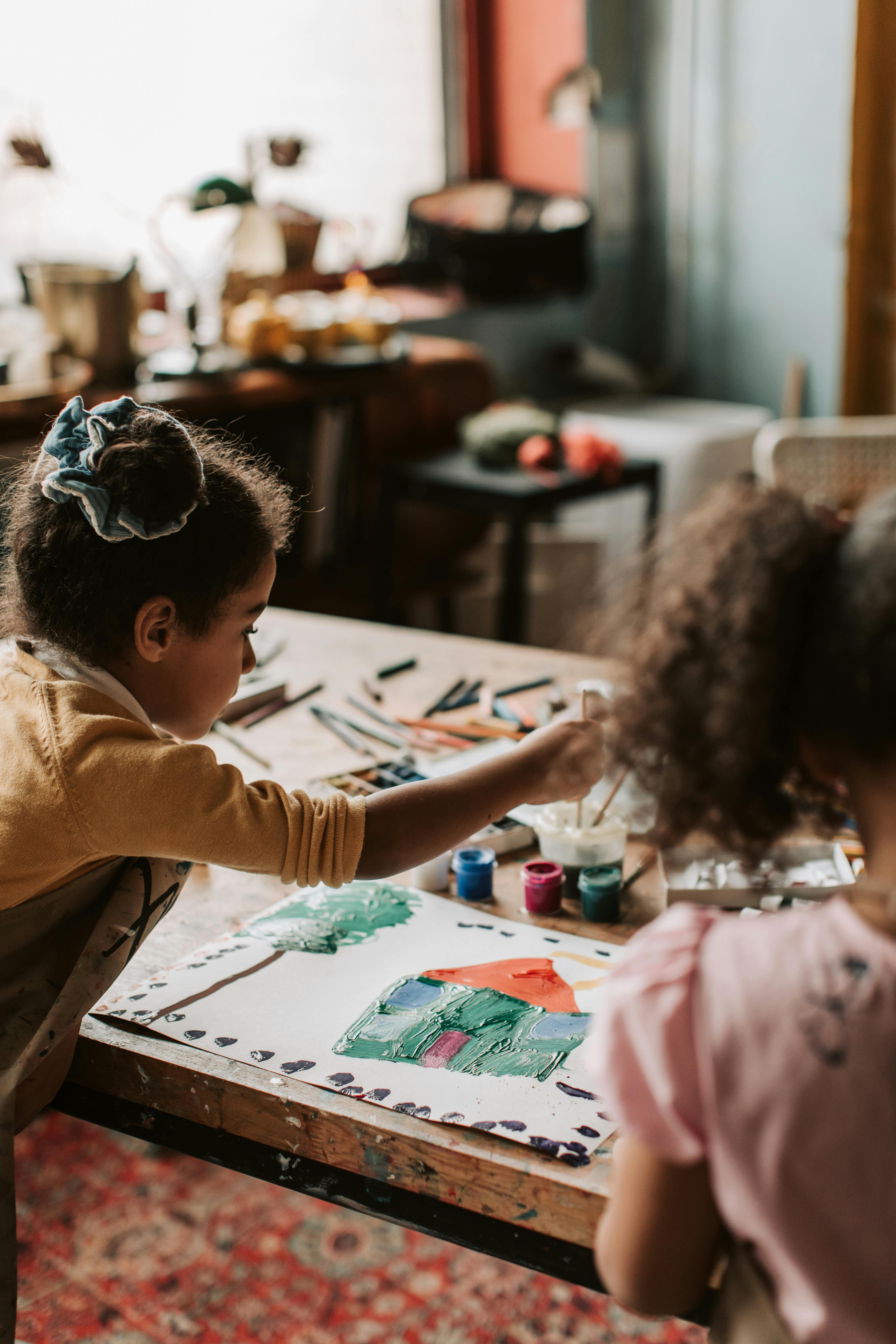 Boy doing Painting on a Floor · Free Stock Photo