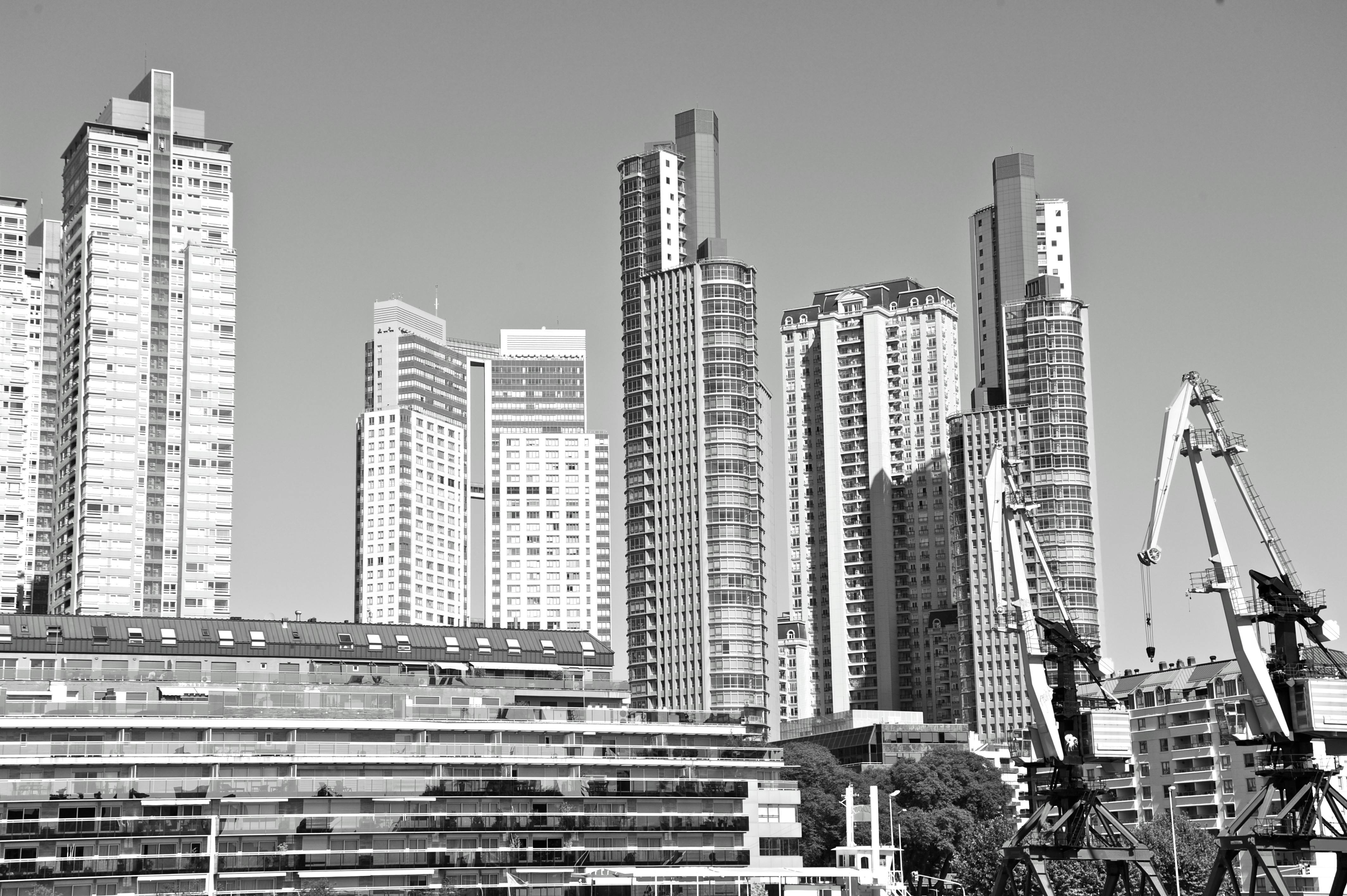 Total Building Greyscale Photo · Free Stock Photo