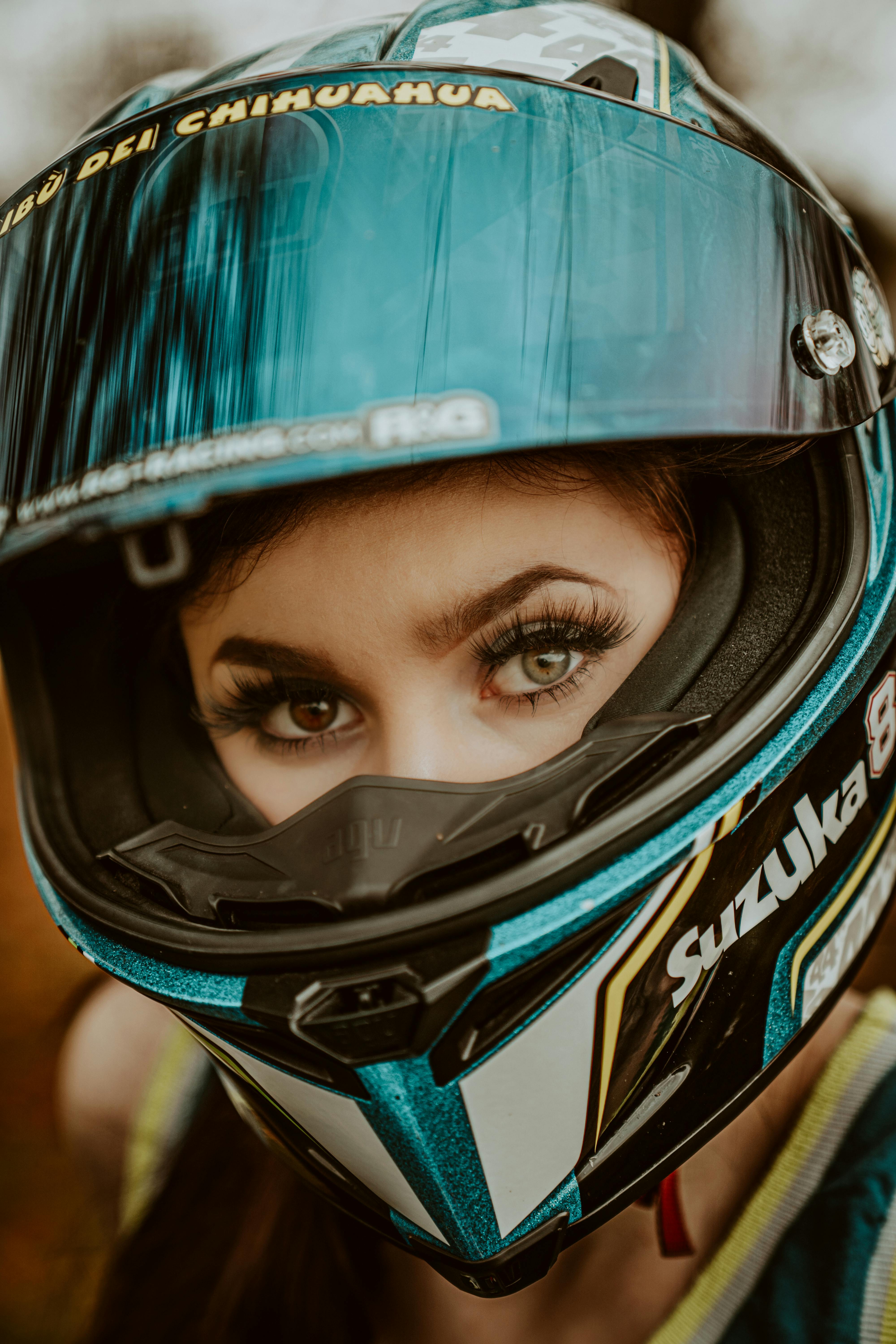 Beautiful Woman wearing Helmet · Free Stock Photo