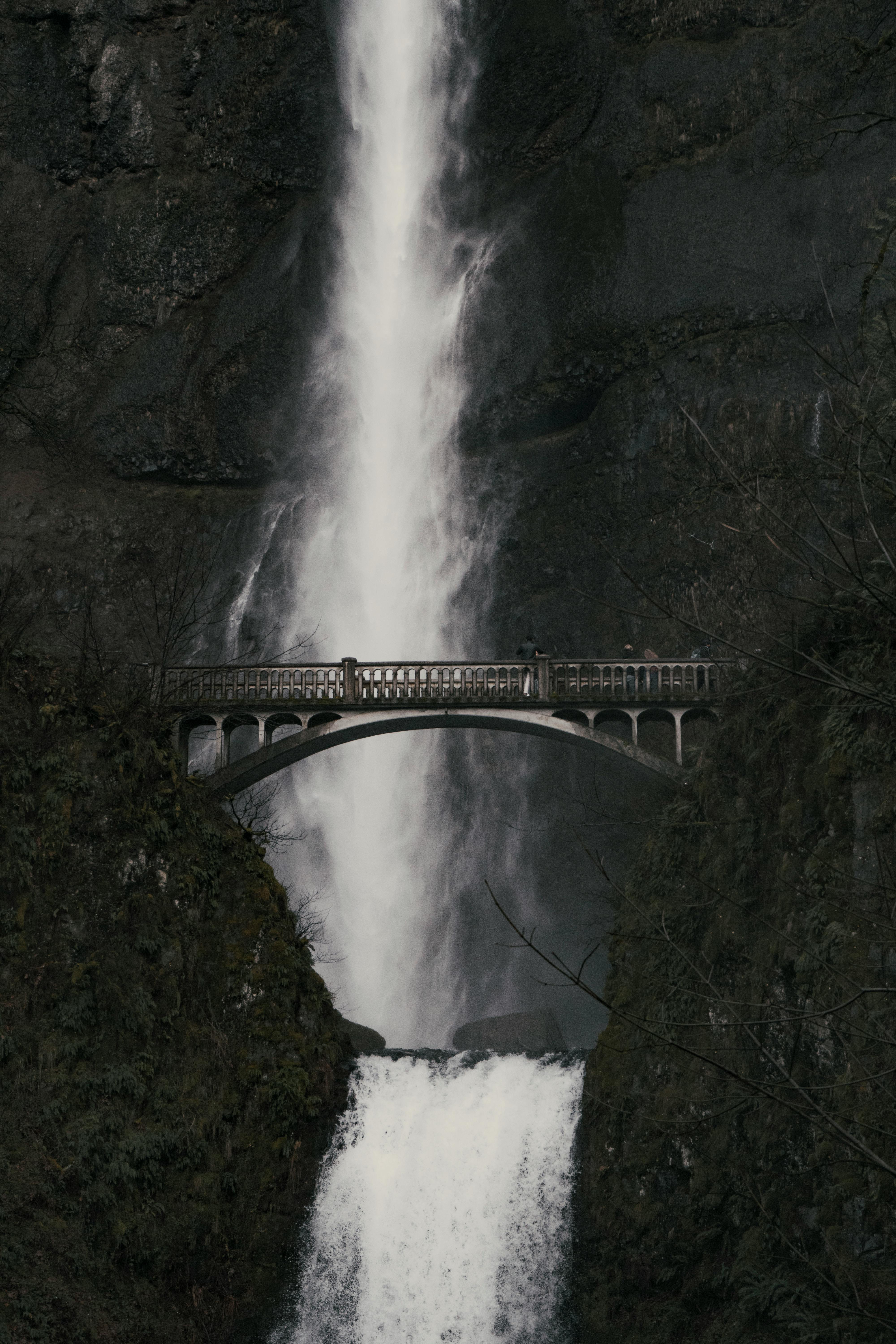 Bridge over Water Falls · Free Stock Photo