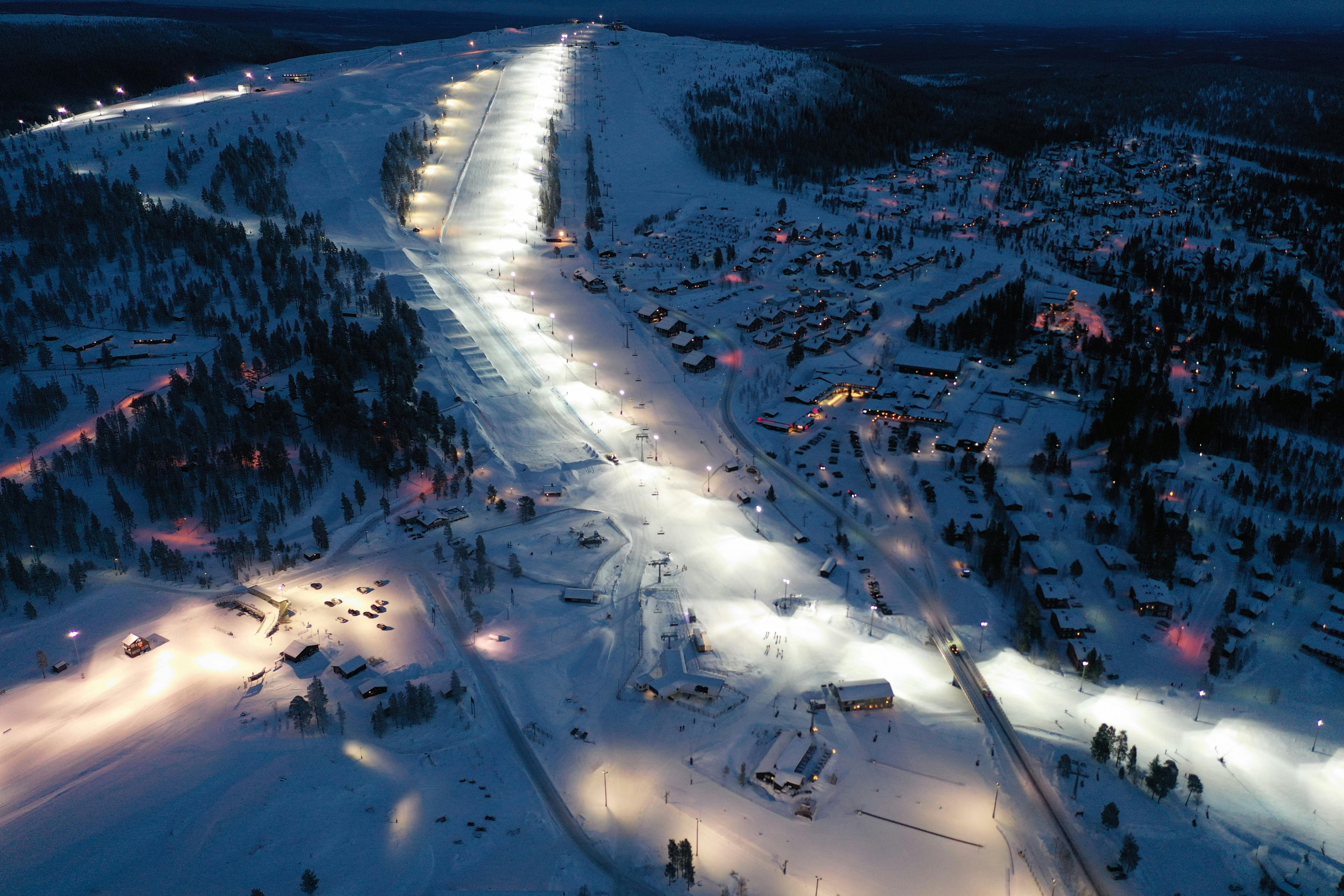 Aerial View of a Village during Night Time · Free Stock Photo