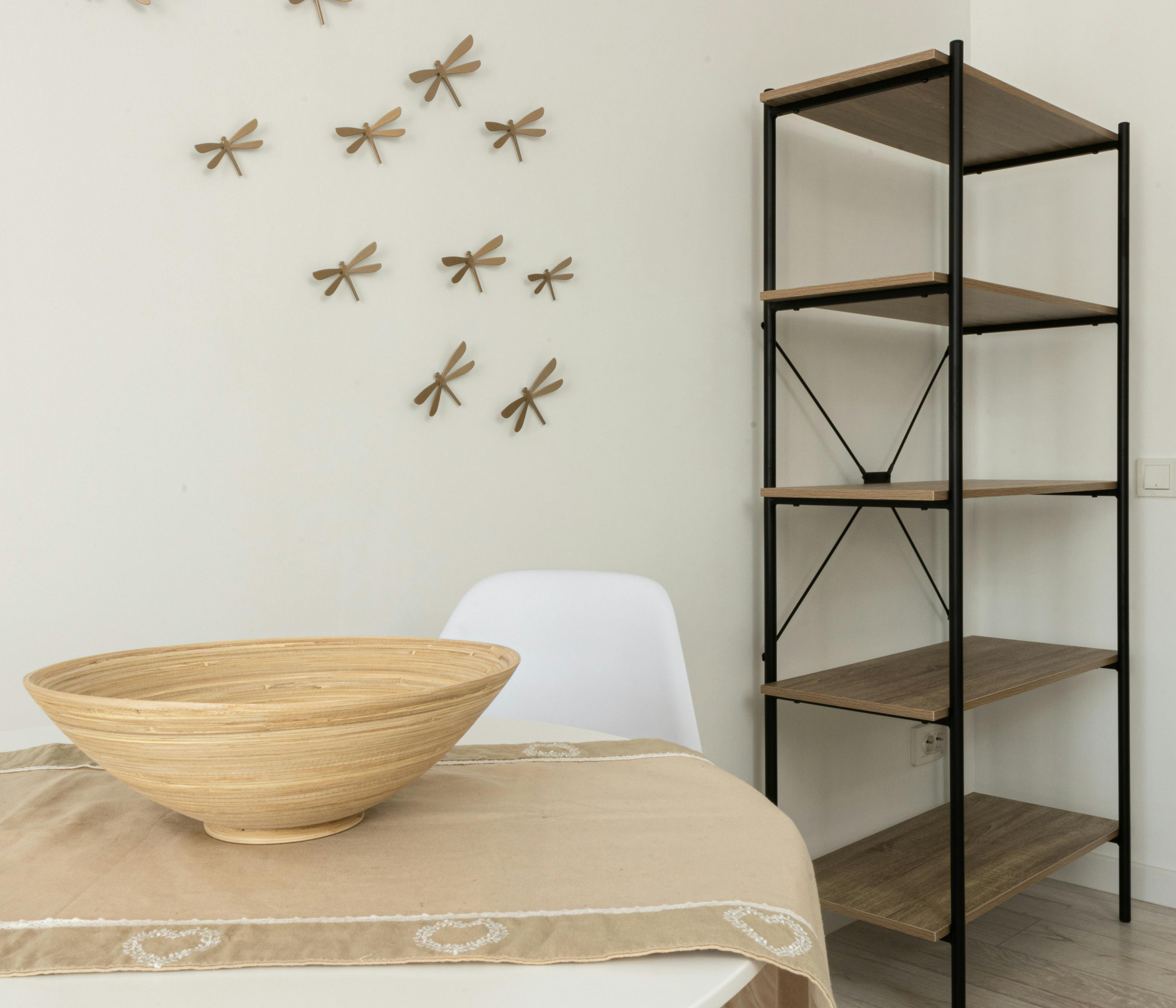 Modern room interior with furniture and decorative dragonflies · Free ...