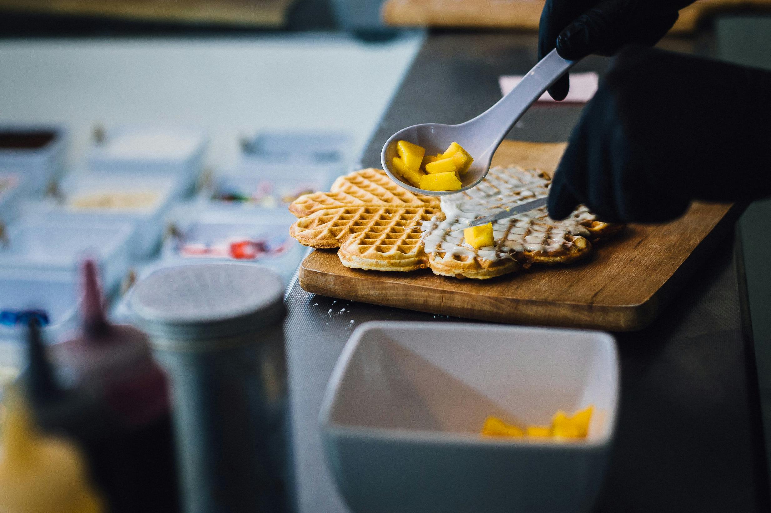 Free stock photo of chef, danish waffle, food