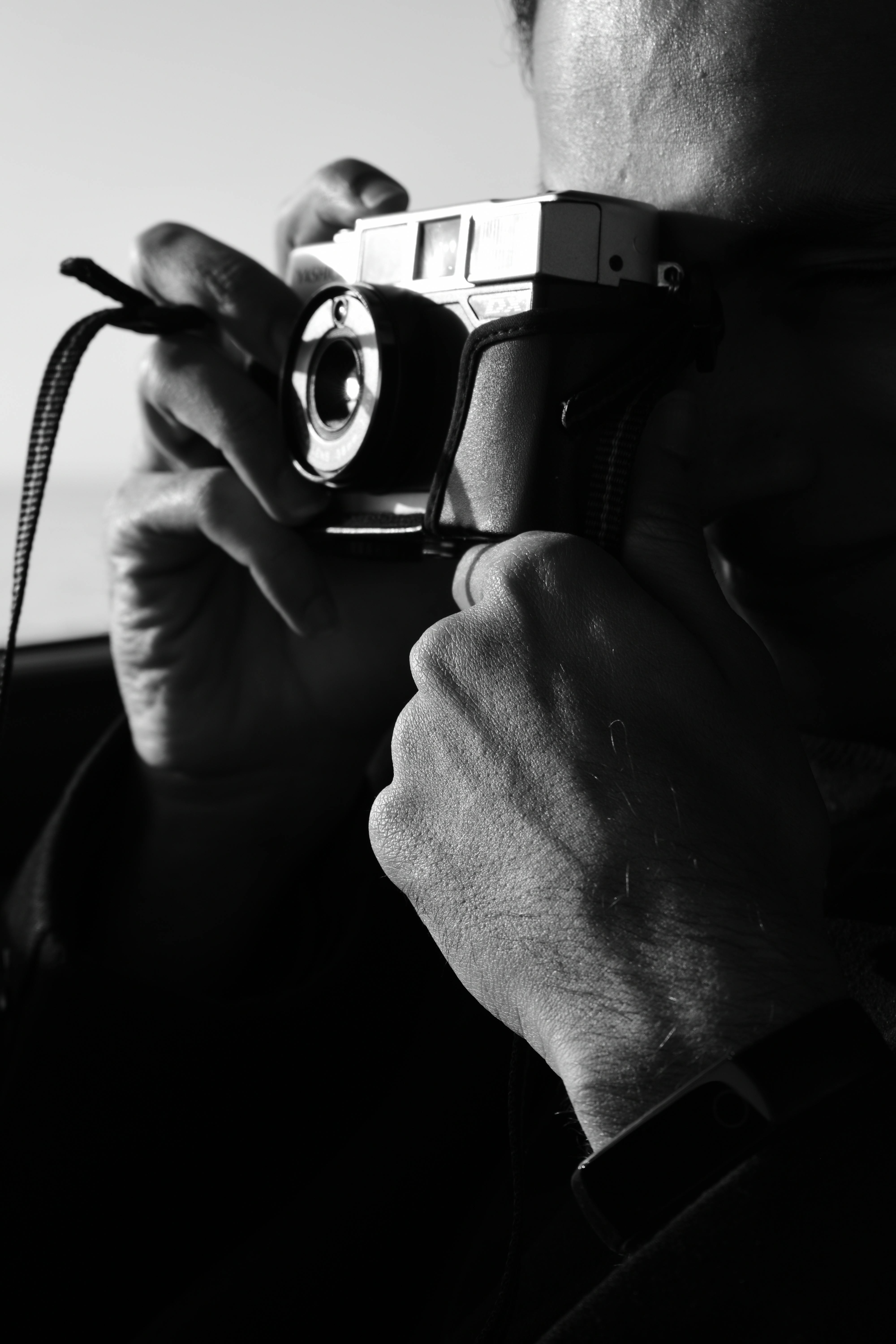 Grayscale Photo of Person Taking Photos Using a Digital Camera · Free ...