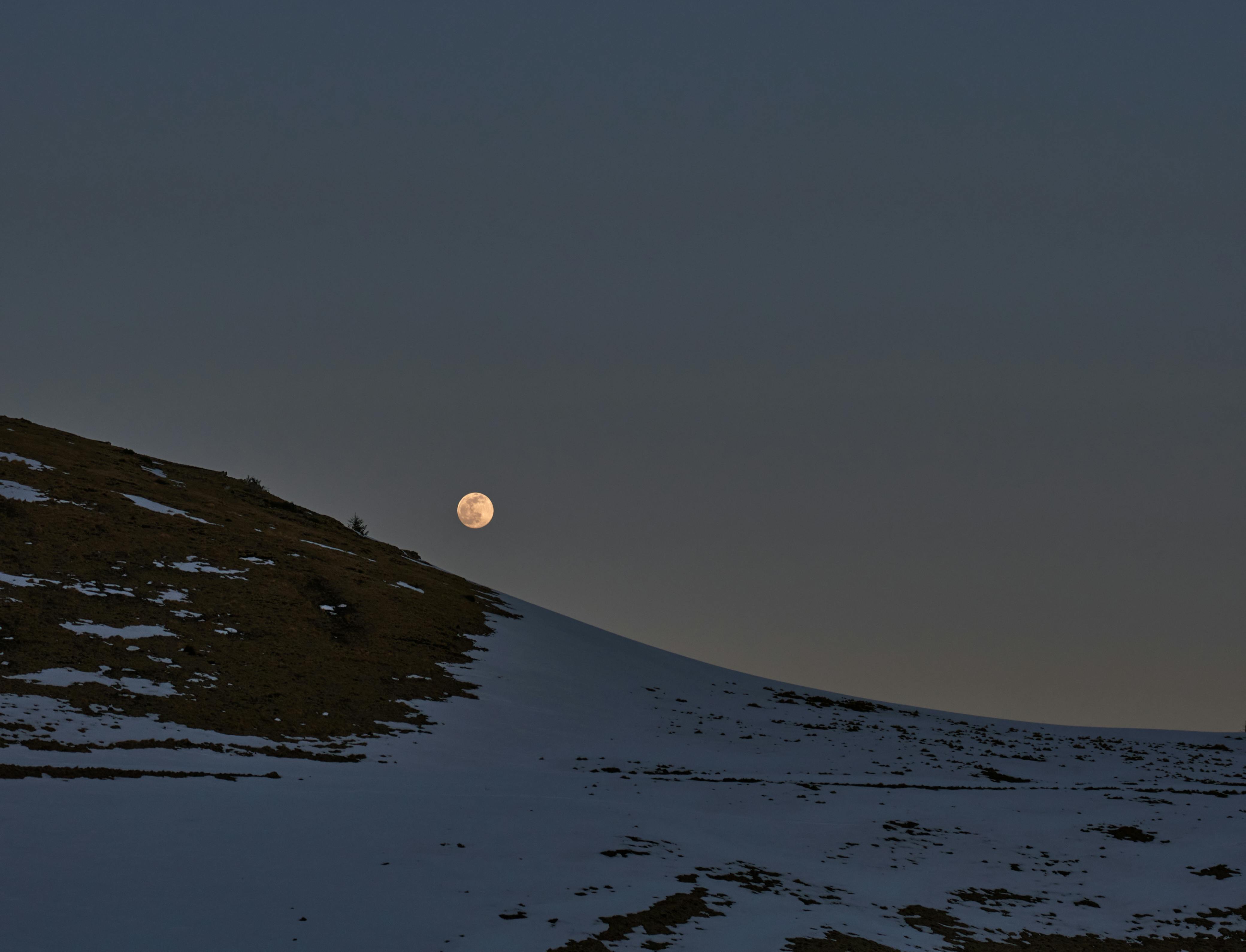 Moon over Landscape · Free Stock Photo