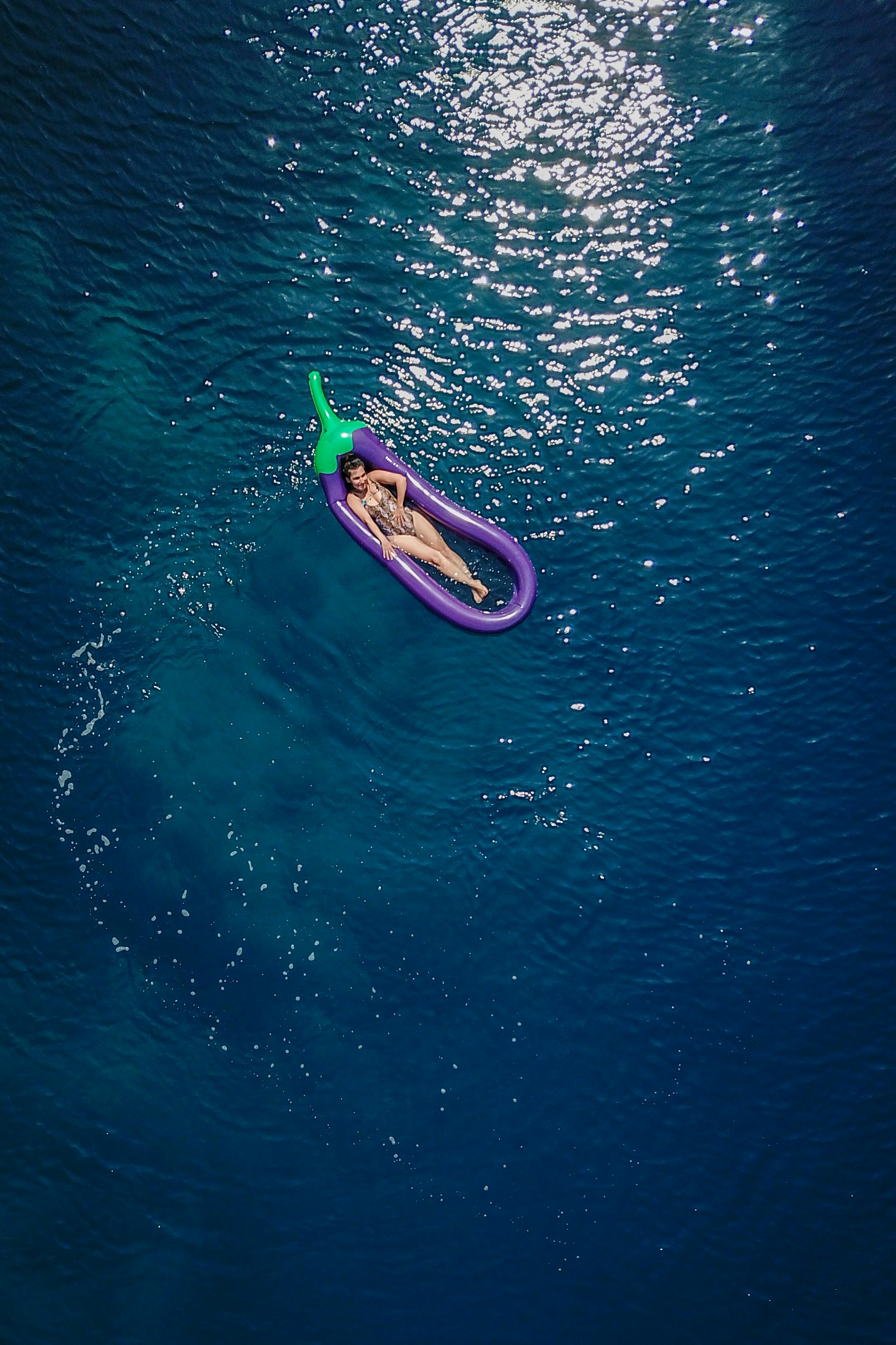 Aerial View of Floaters in the Ocean · Free Stock Photo