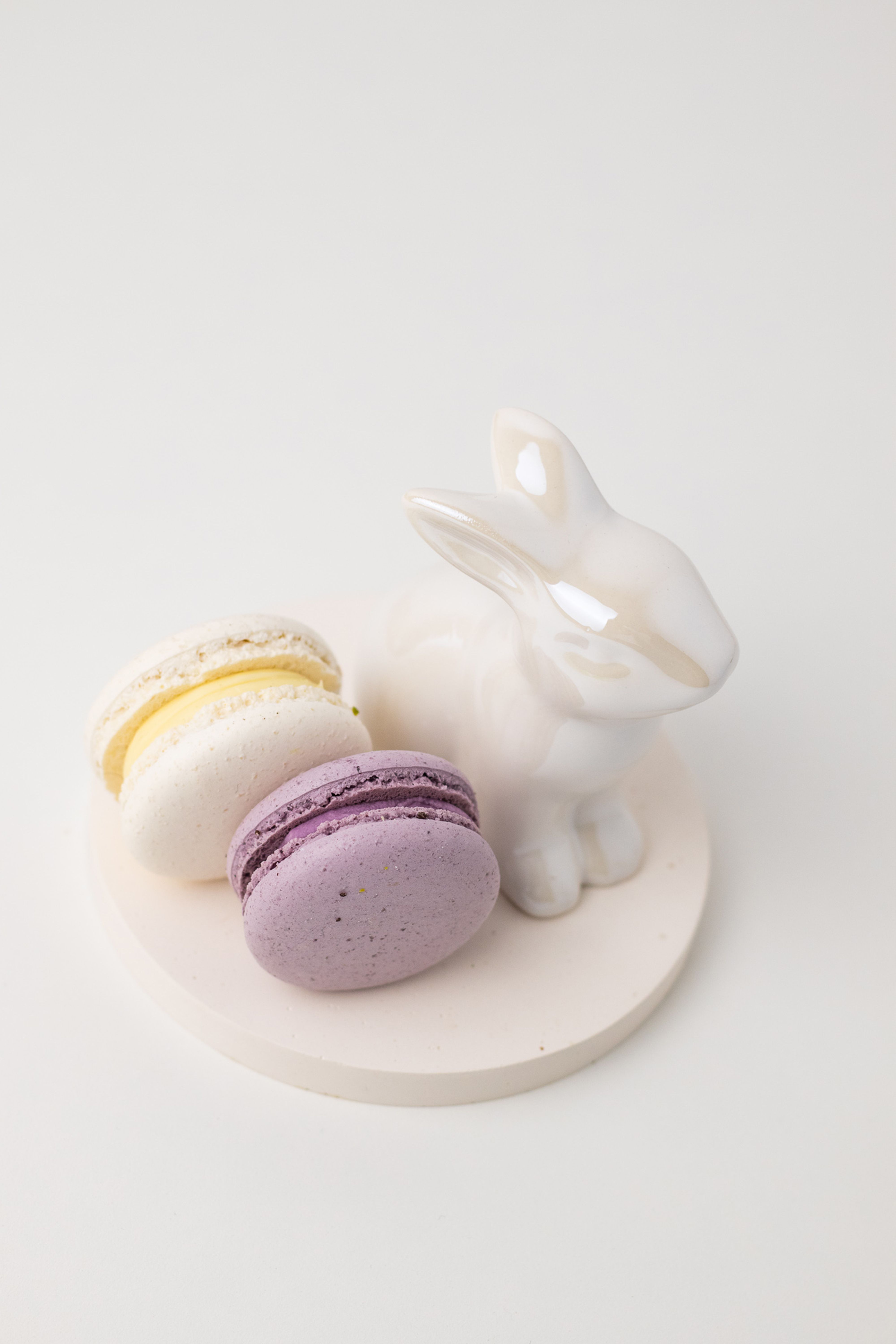 White Rabbit Figurine Near Macarons · Free Stock Photo