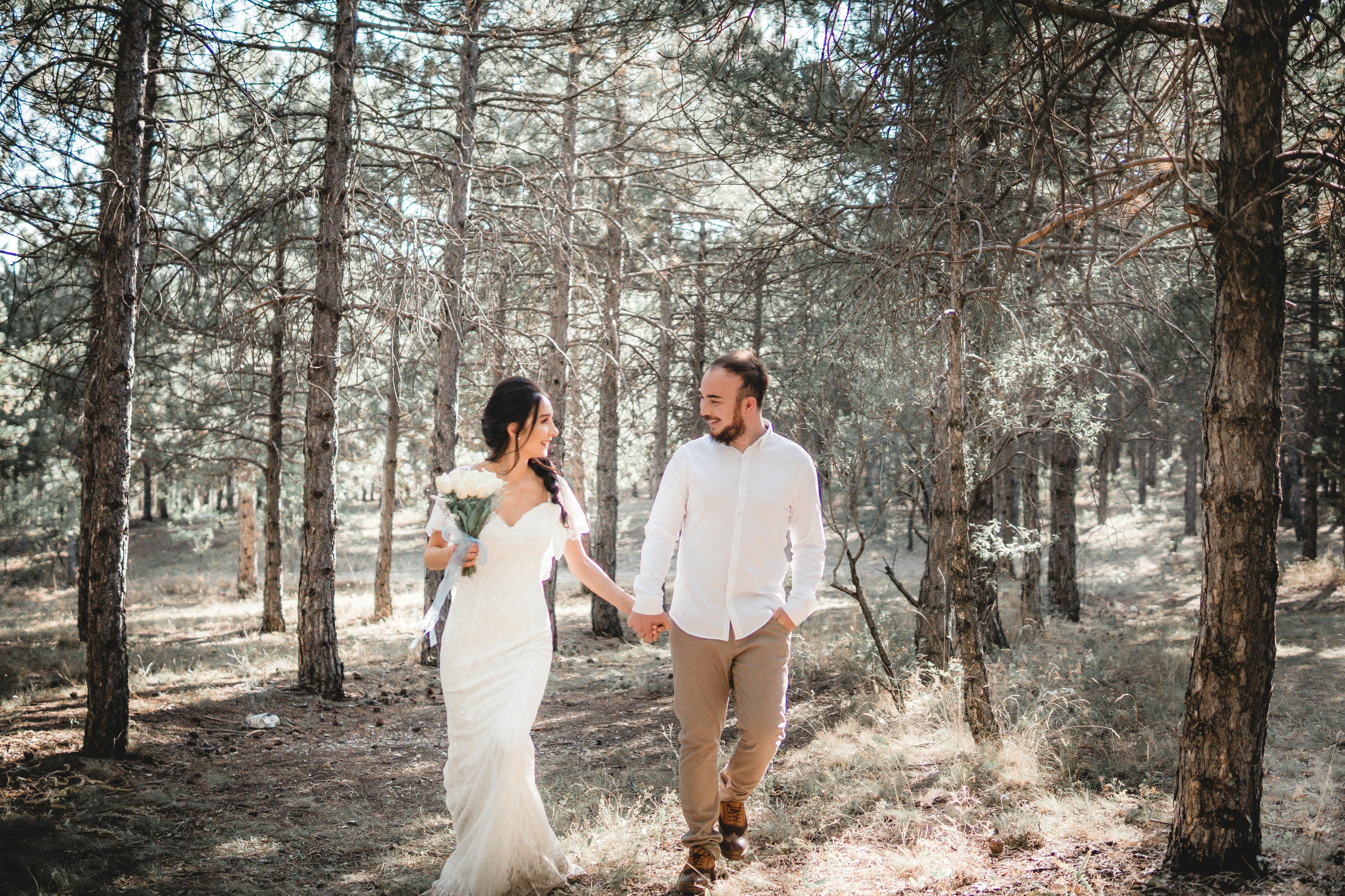 A Couple in a Forest · Free Stock Photo