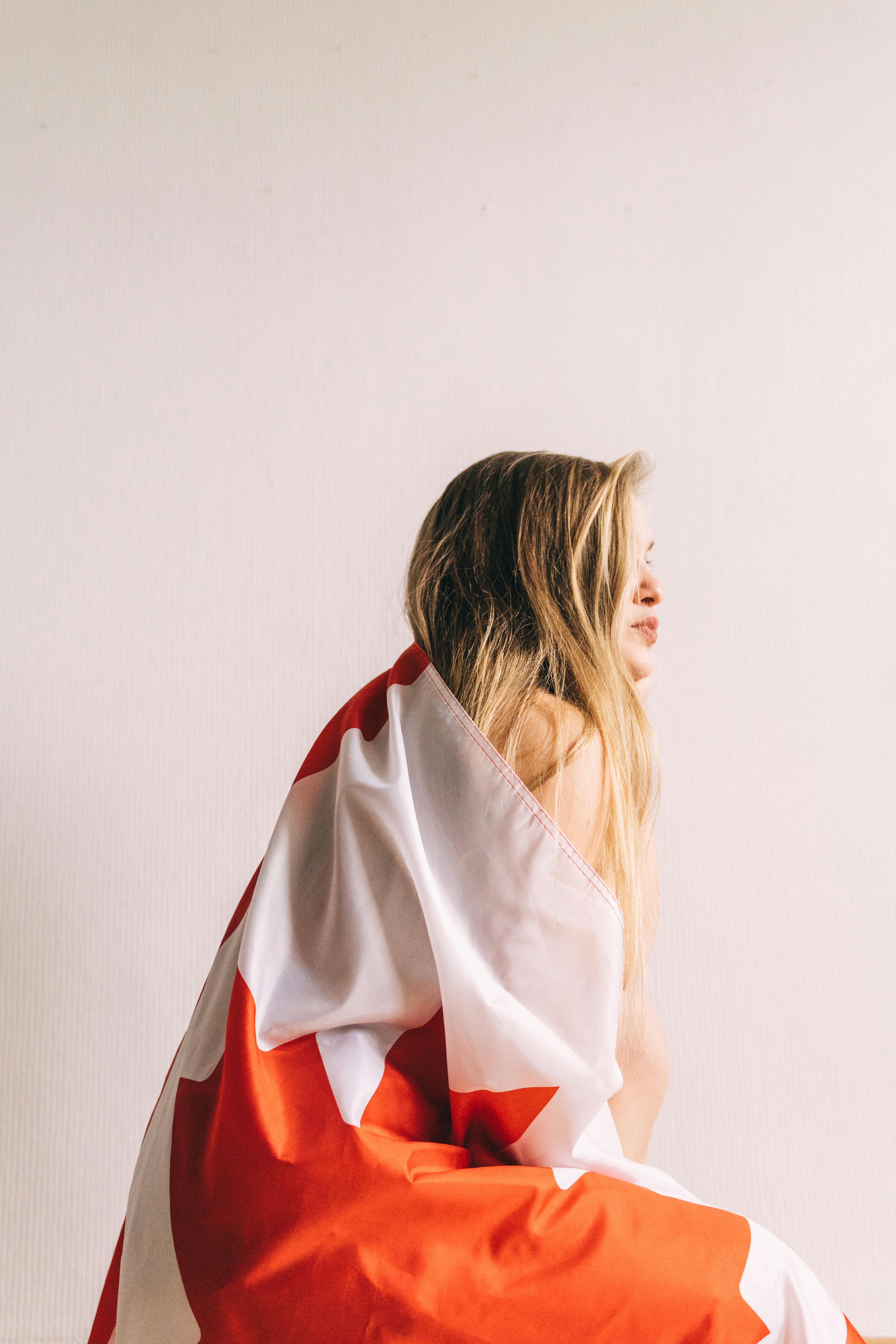 Woman Wearing a Flag · Free Stock Photo