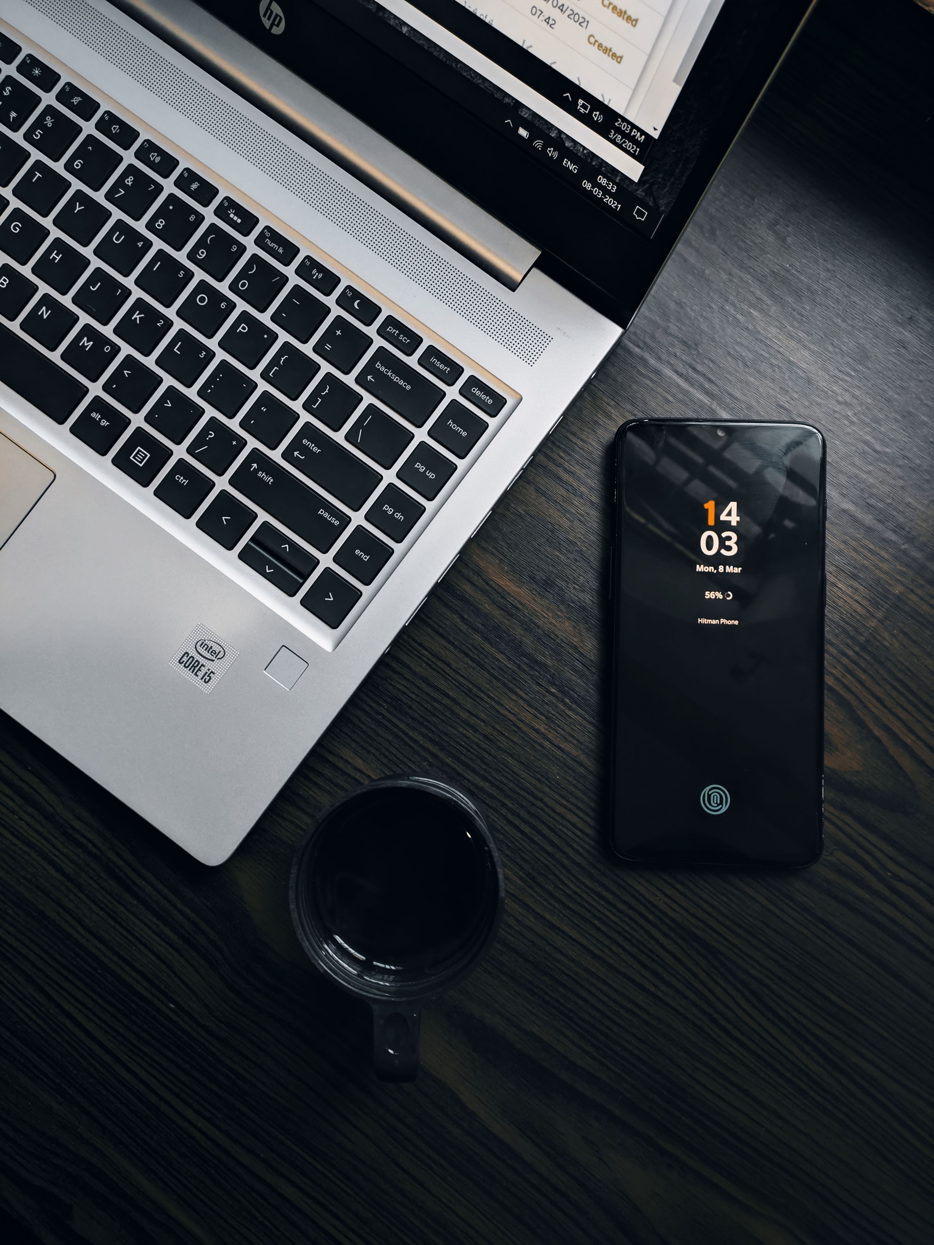Cellphone and Notebook on White Table · Free Stock Photo