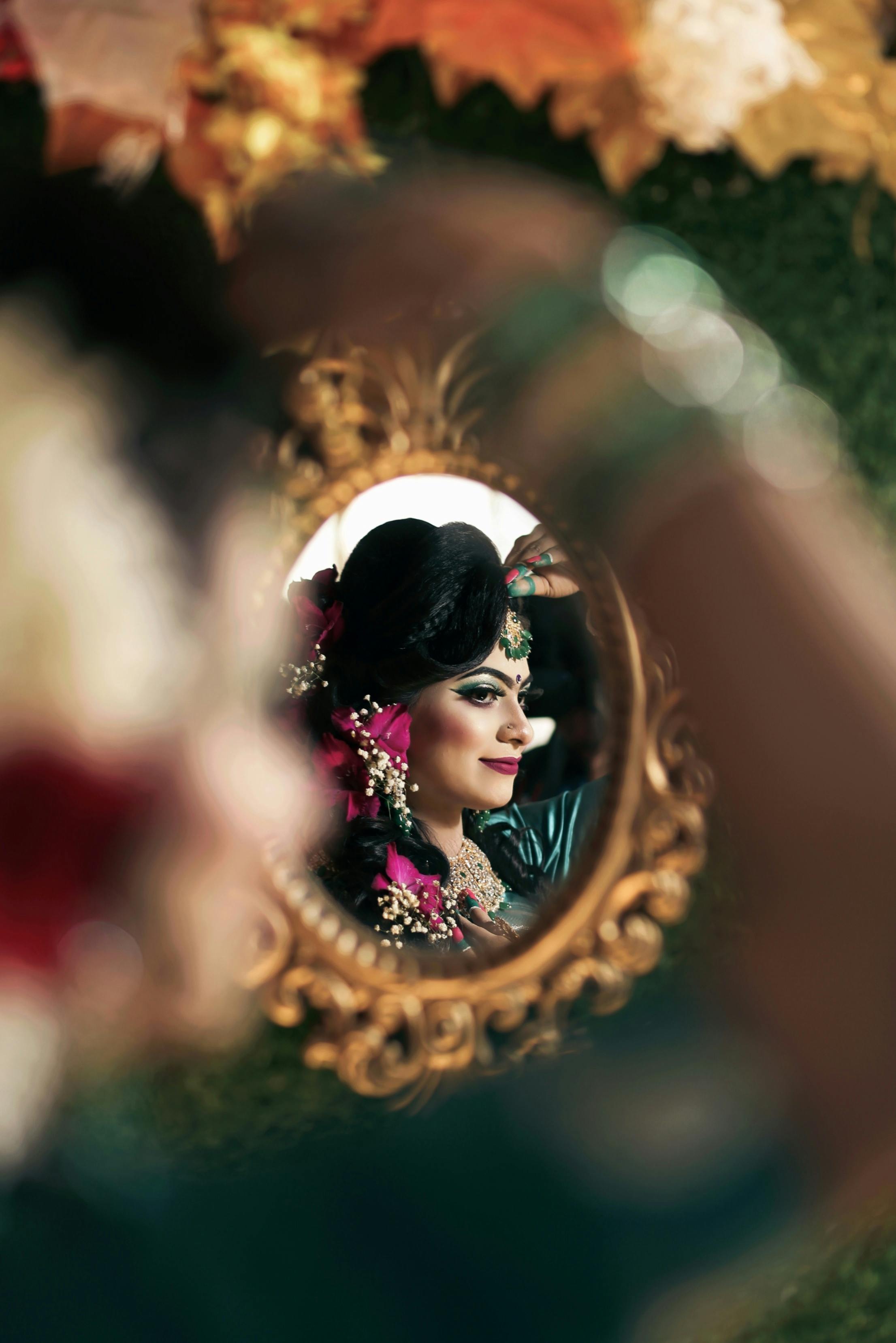 Mirror Reflection of Womans Arm, Neck and Ear · Free Stock Photo