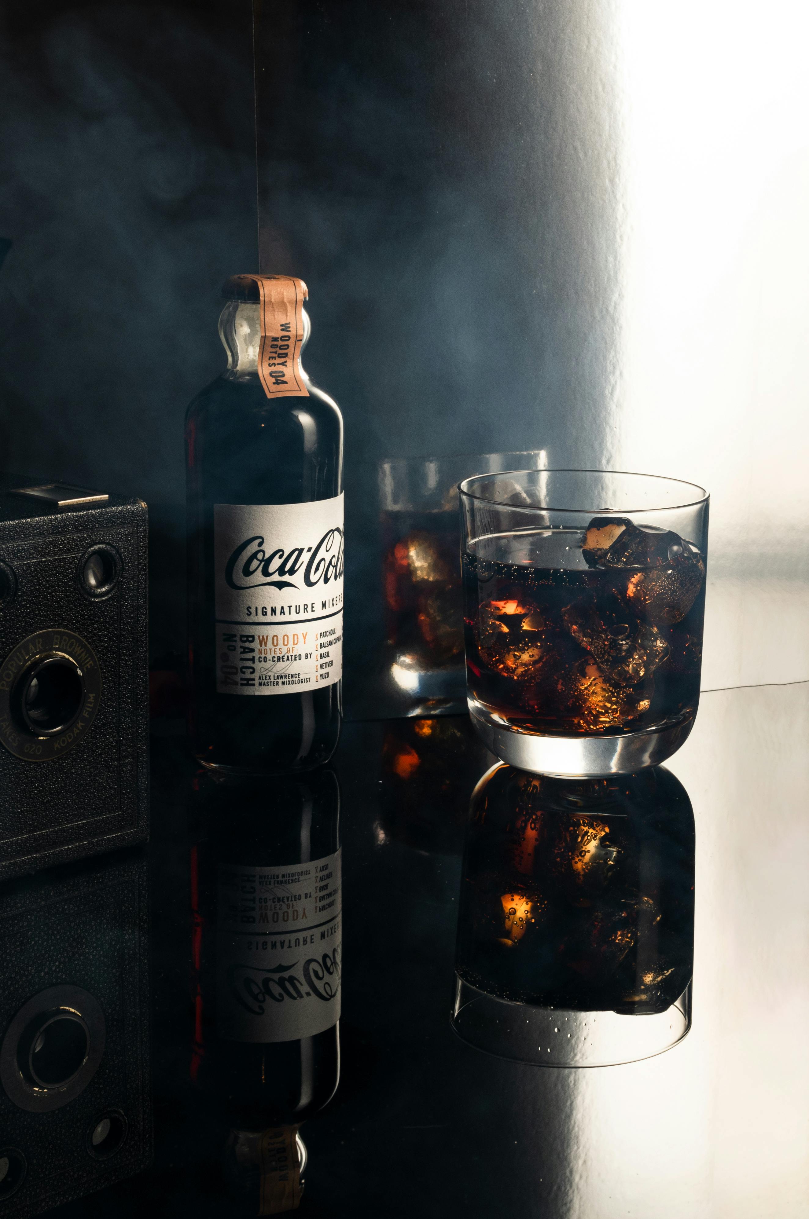 Close-Up Shot of a Glass of Coke · Free Stock Photo