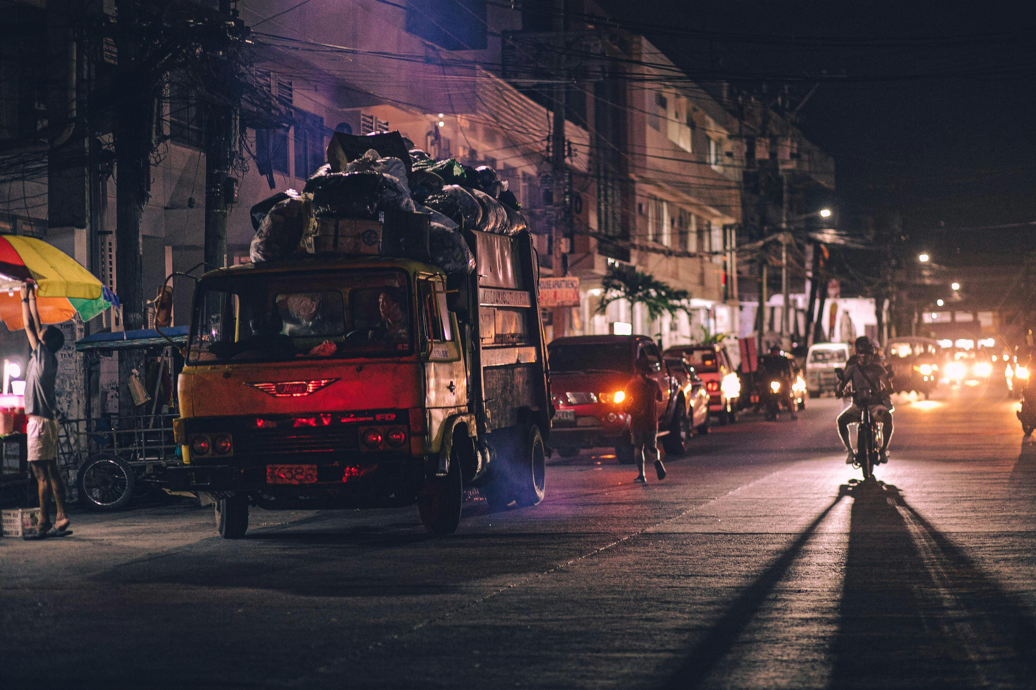 Busy Urban Street at Night · Free Stock Photo