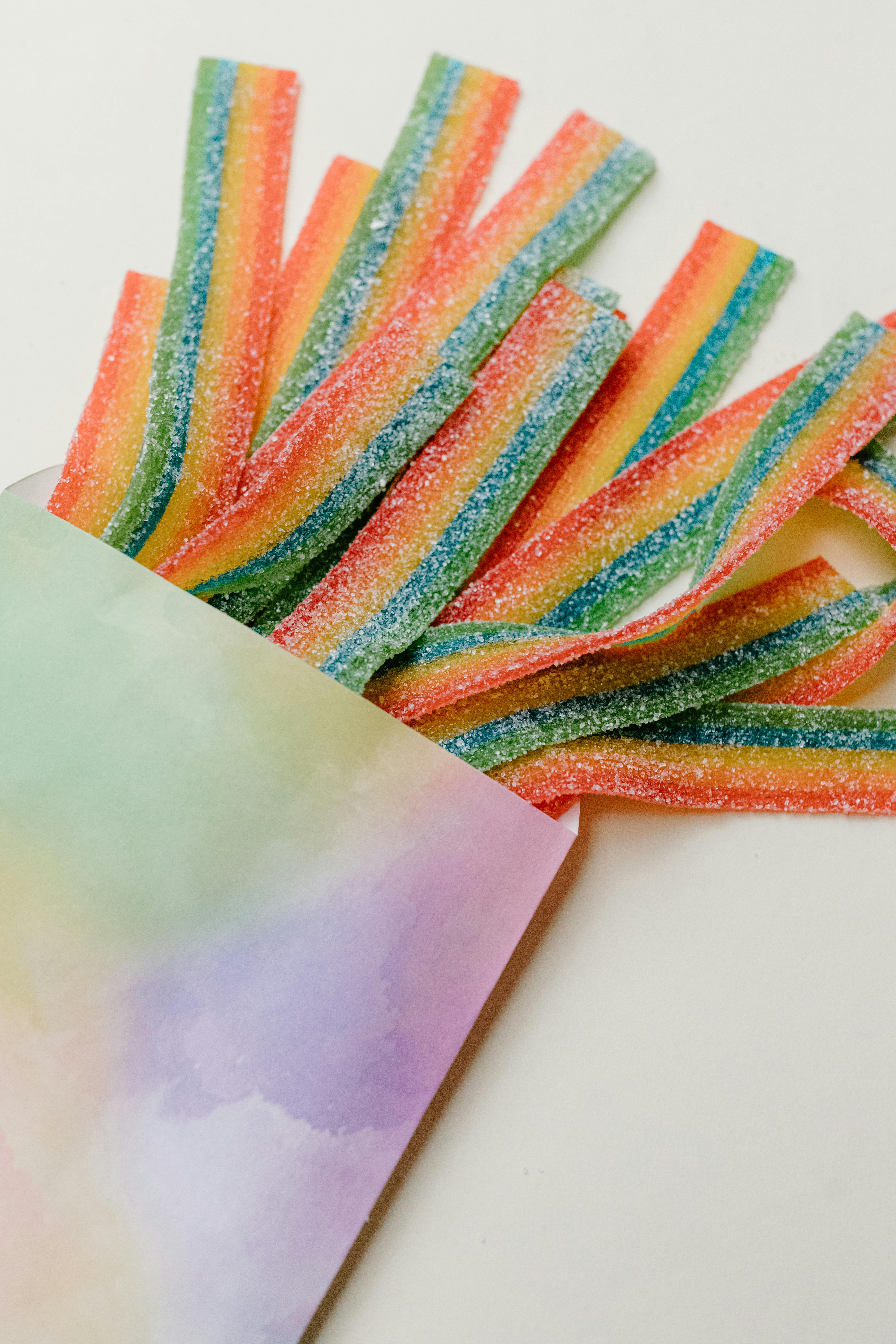 Sour Tape Candies in Close Up Shot · Free Stock Photo