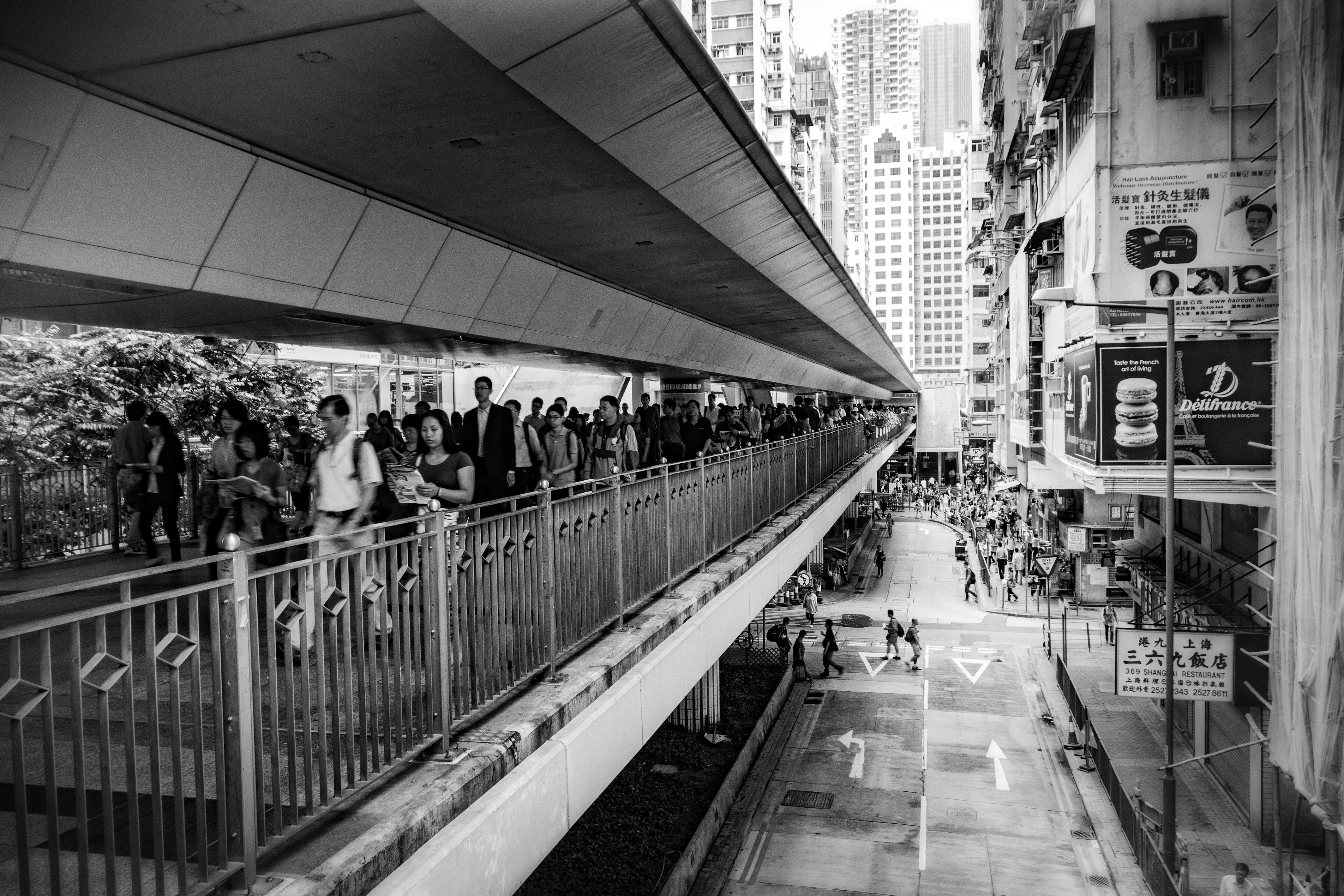 People Walking on Bridge · Free Stock Photo