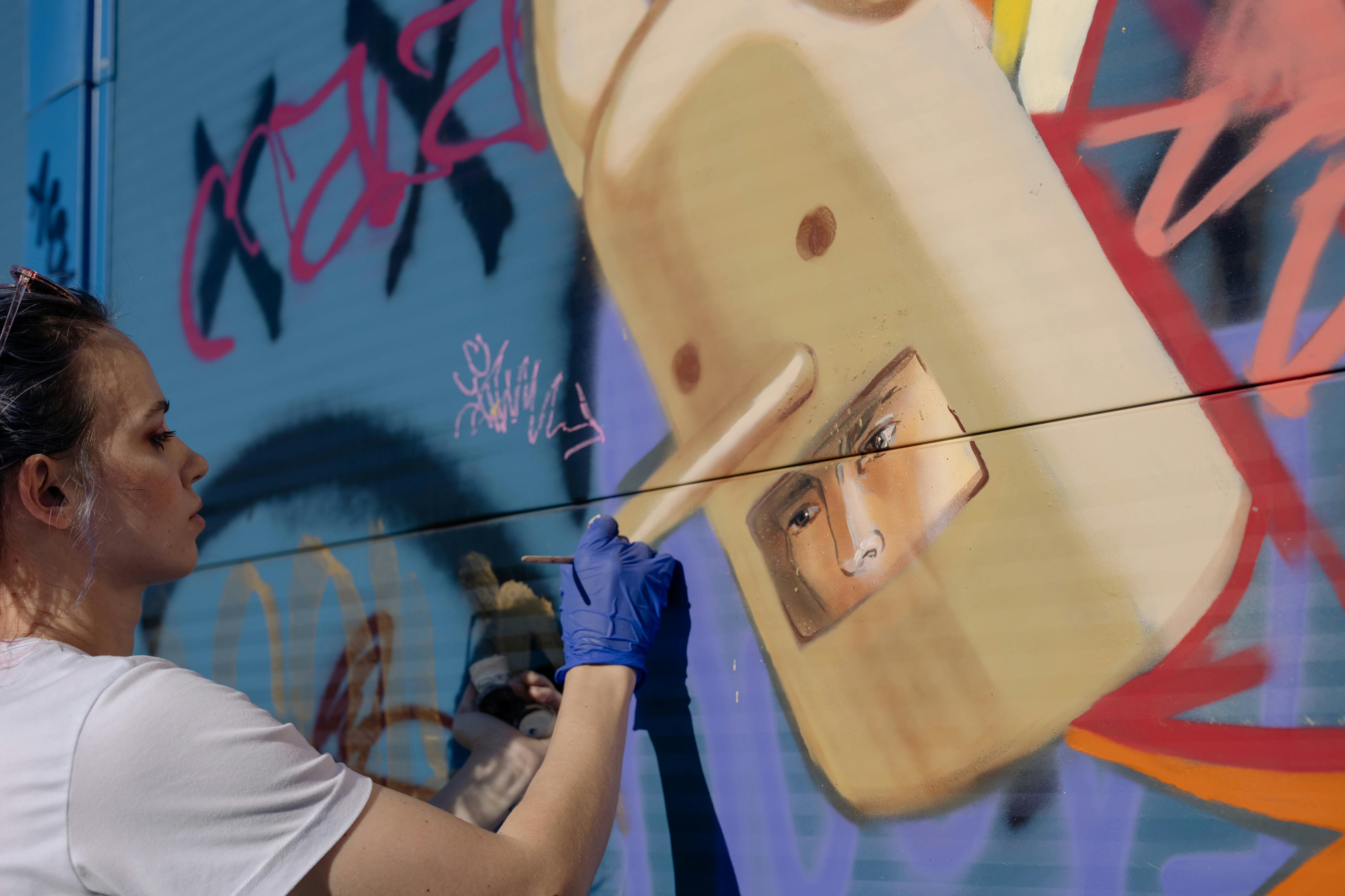 Graffiti of Woman Licking Popsicle · Free Stock Photo