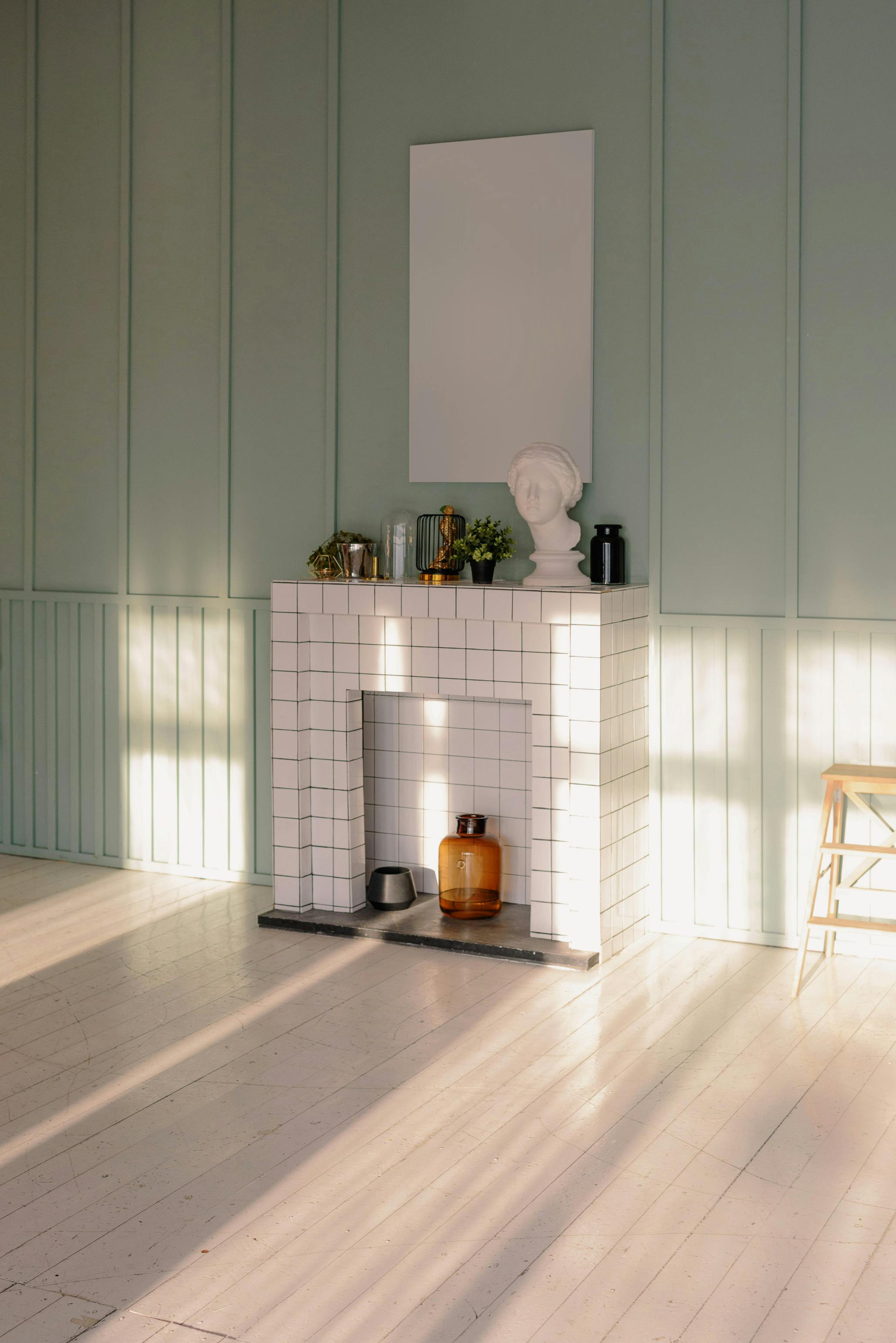 A Tiled Wall Recess with Decorations · Free Stock Photo