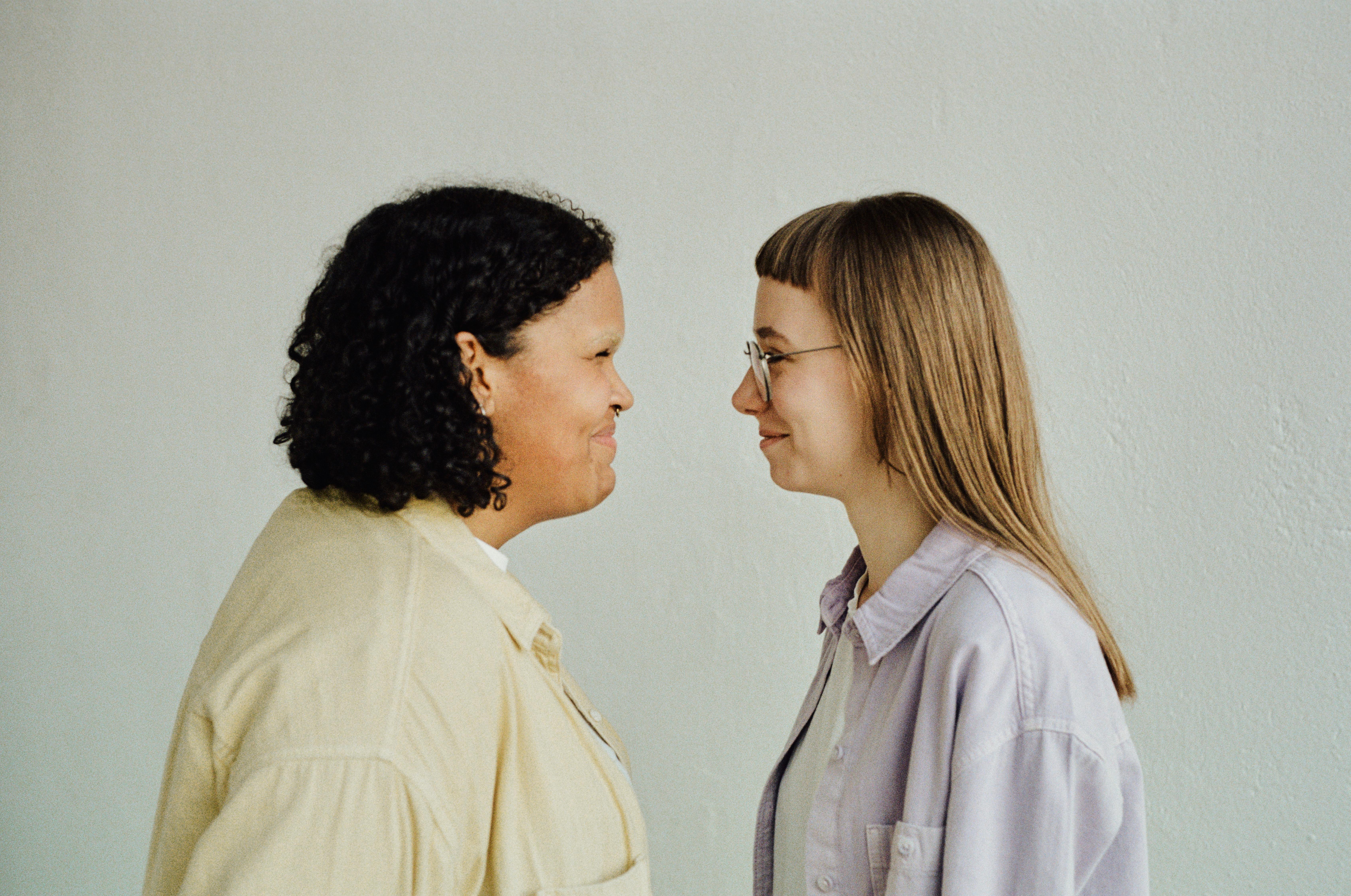Photo of Girls Face to Face while Smiling · Free Stock Photo