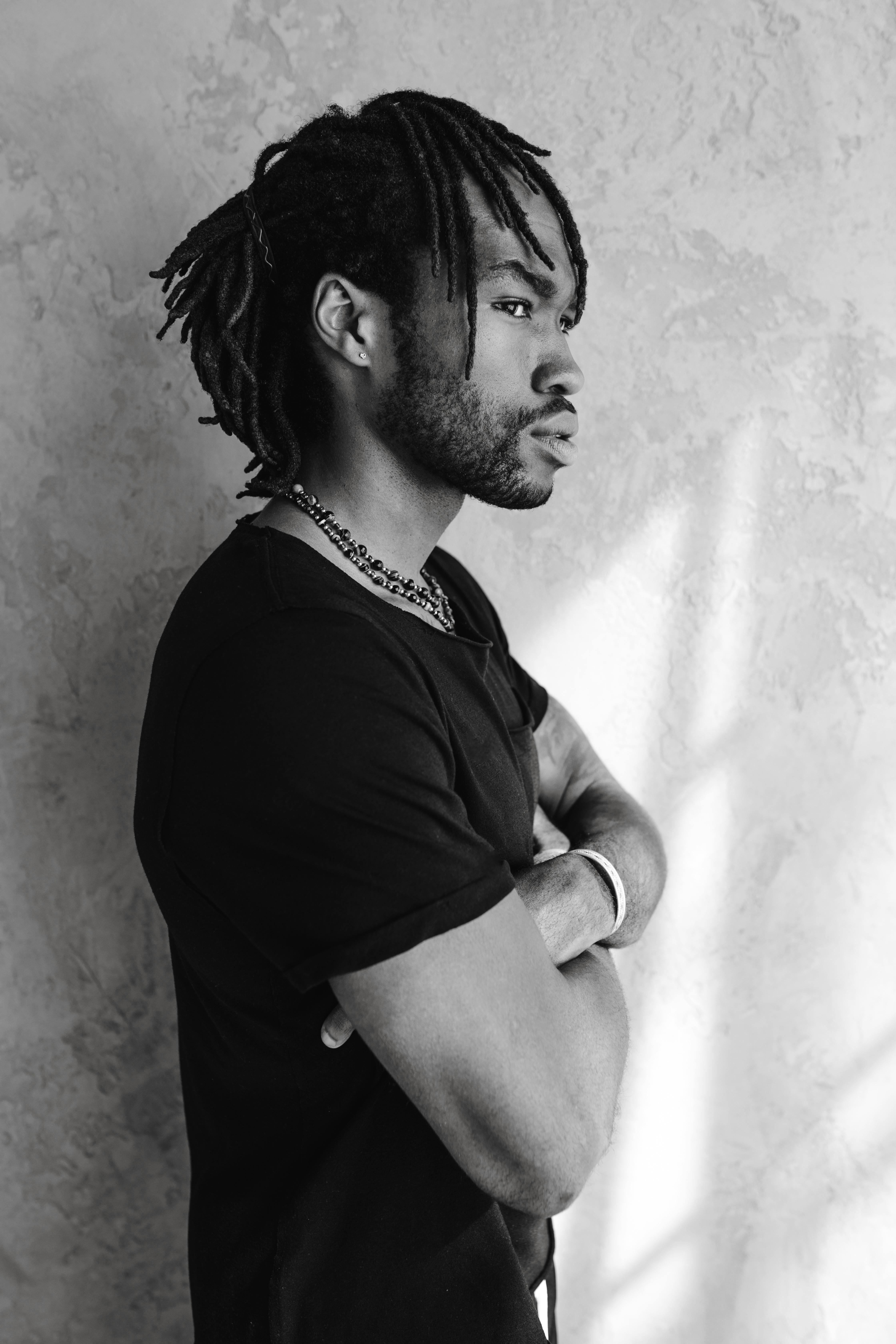 Grayscale Portrait of a Man · Free Stock Photo