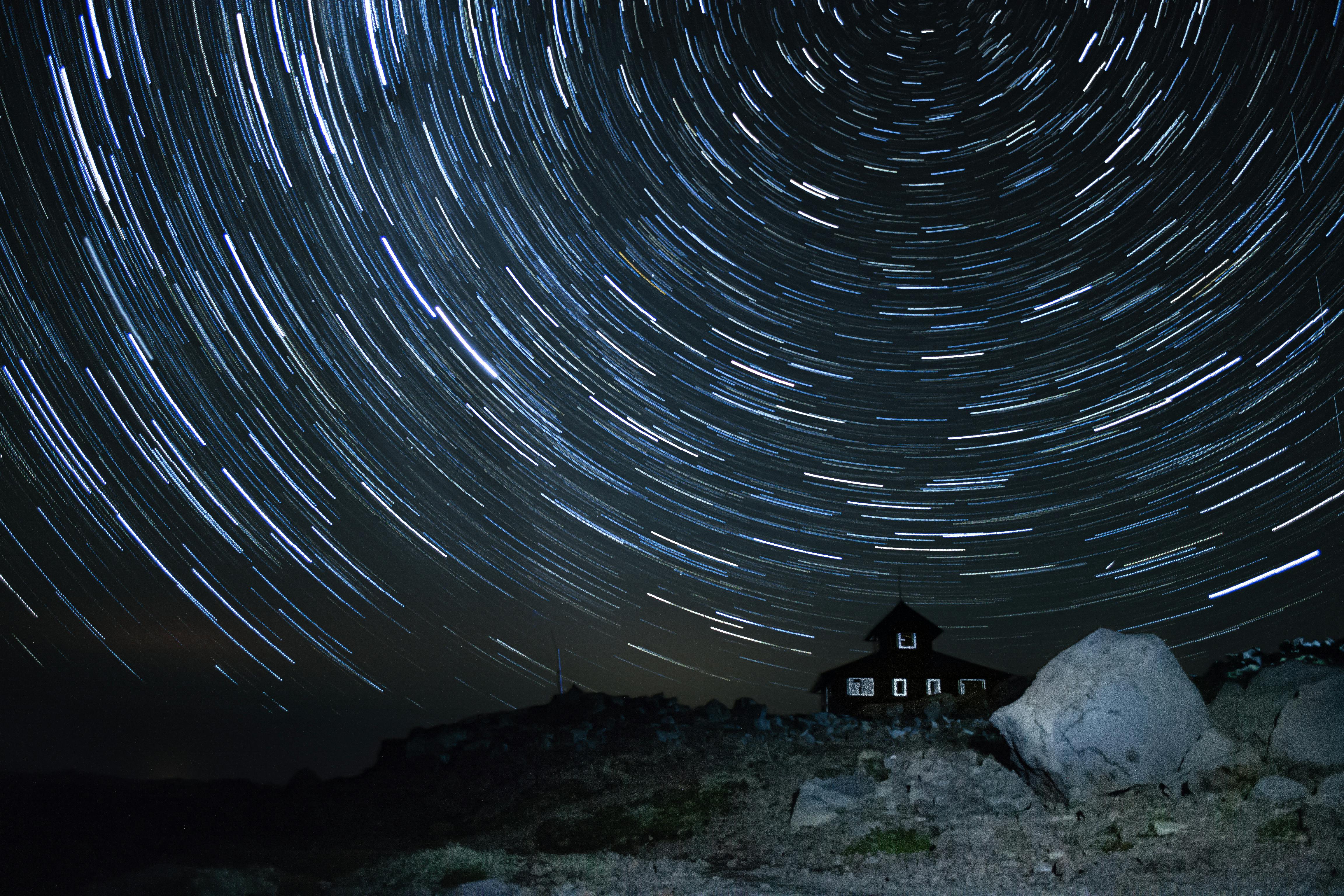 Time Lapse Photography of Stars during Night Time · Free Stock Photo