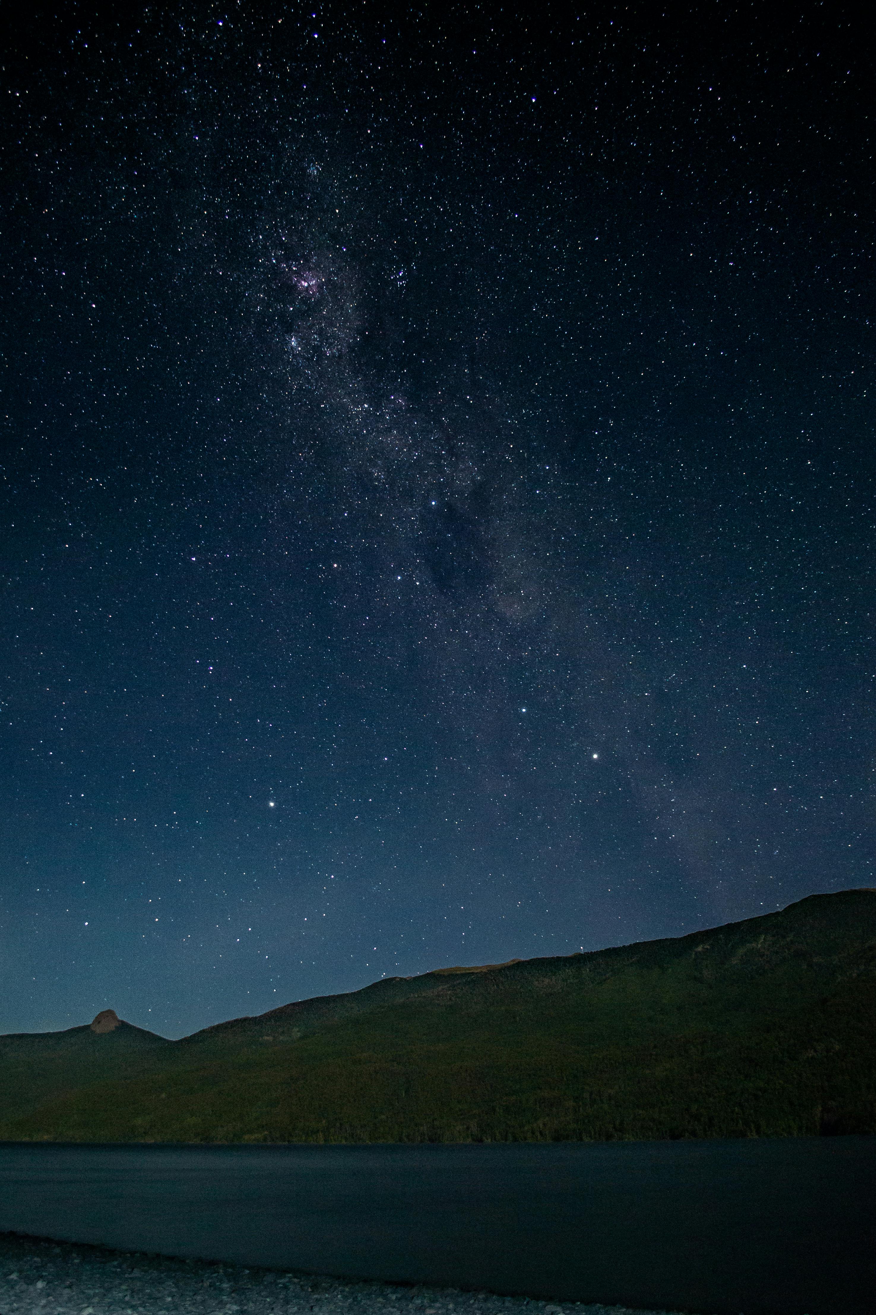 Starry Sky on a Night Photography · Free Stock Photo