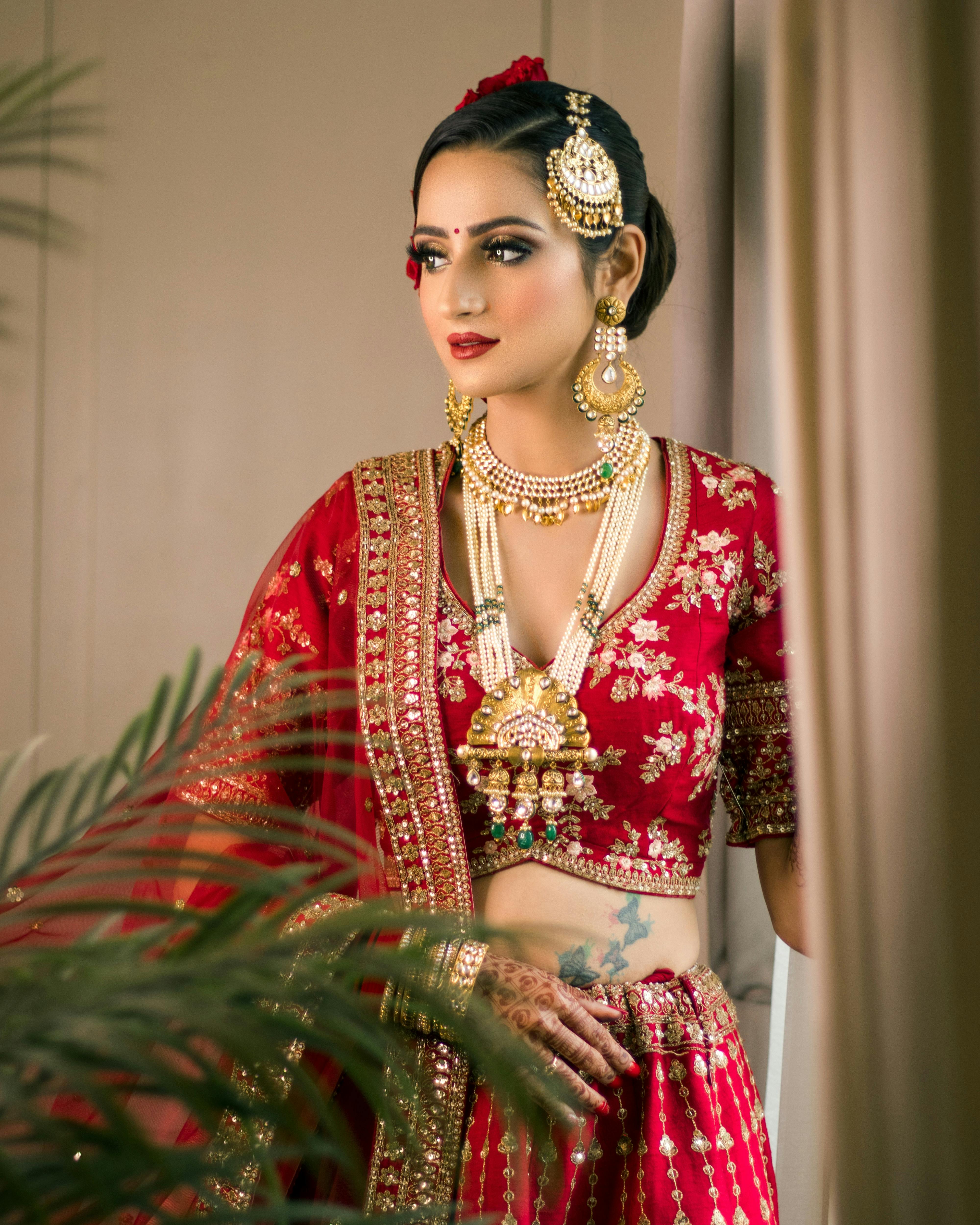 Woman in Red Traditional Dress · Free Stock Photo