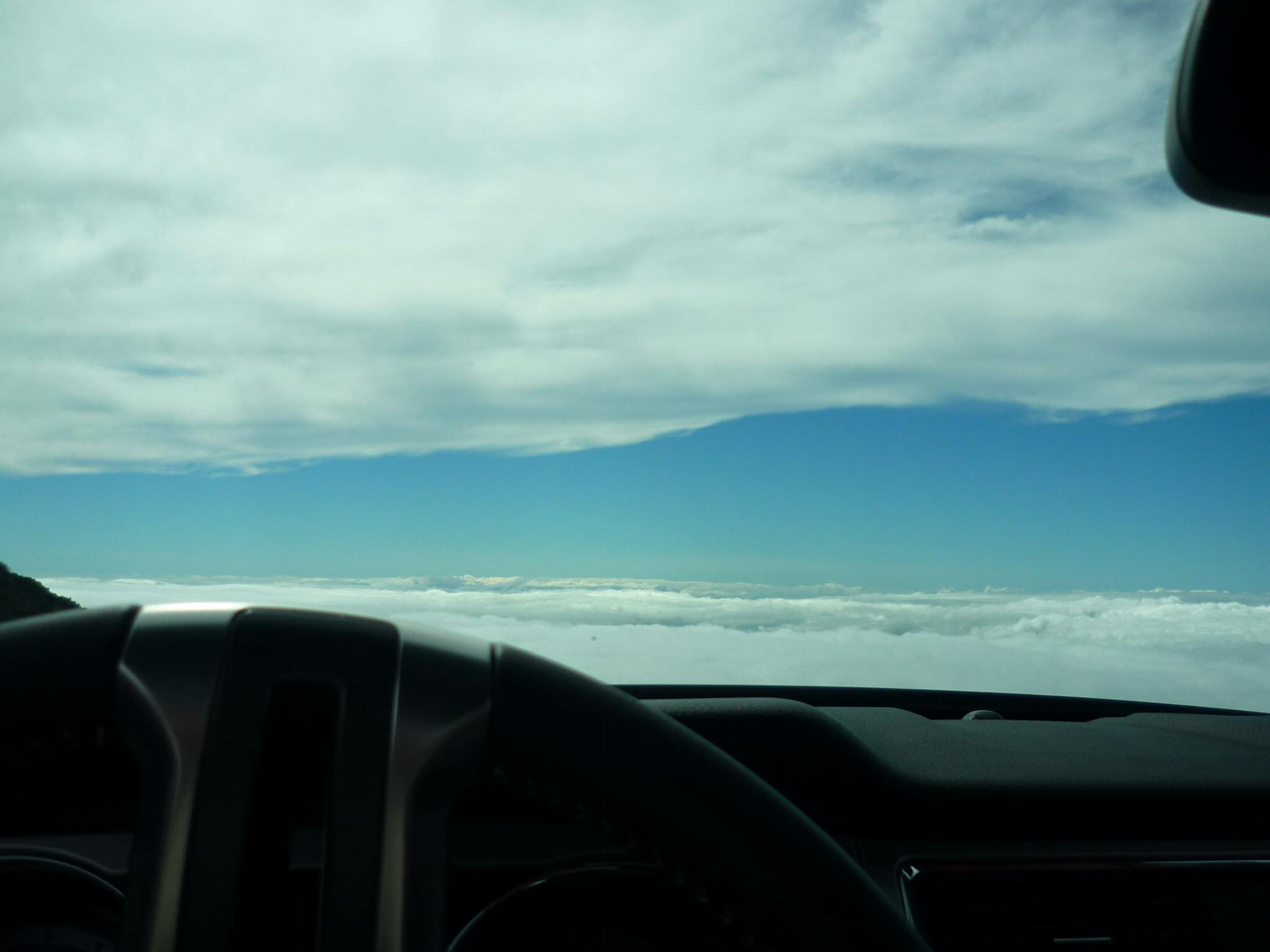 Free stock photo of Driving into the clouds