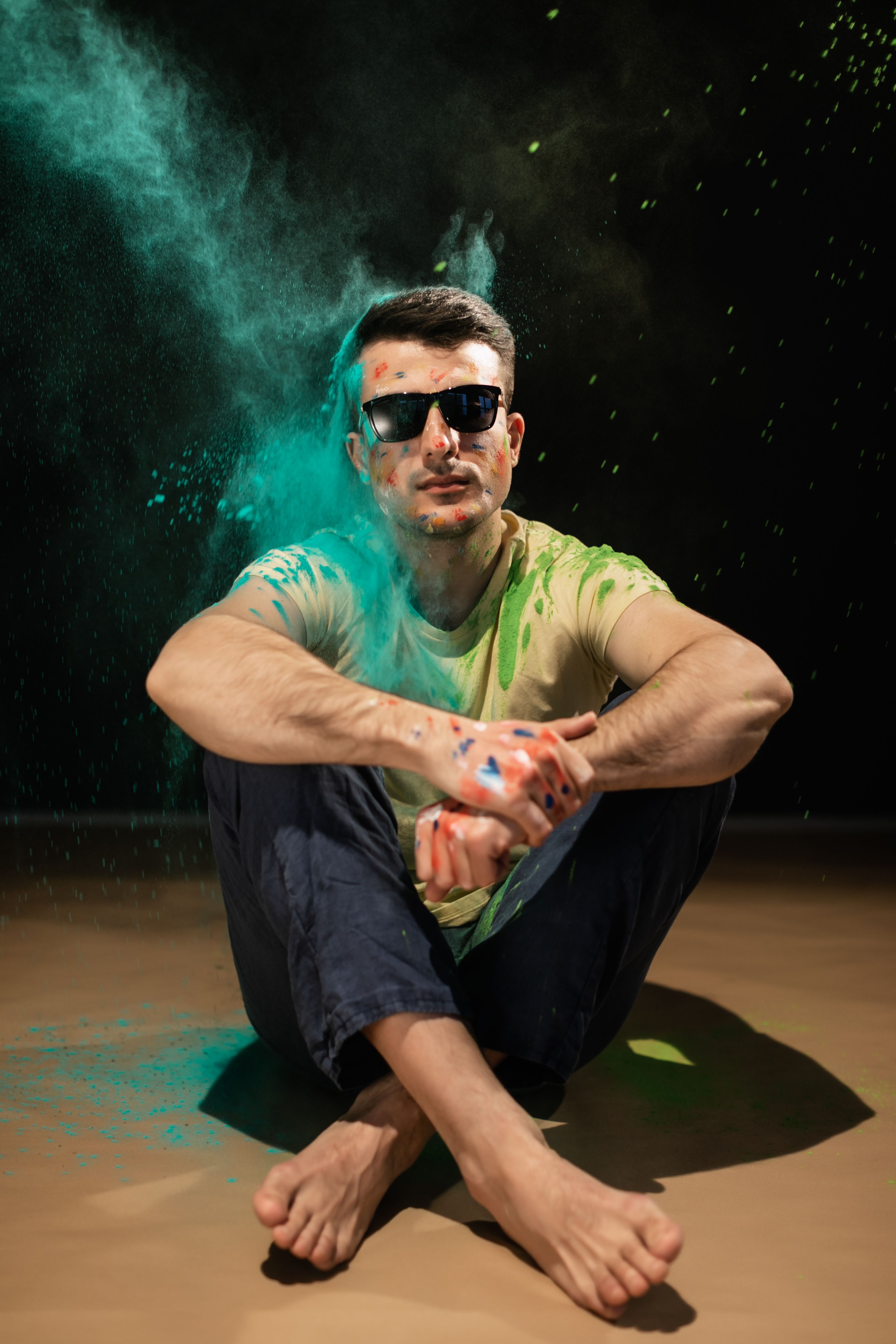 Resigned Man Sitting on Floor · Free Stock Photo