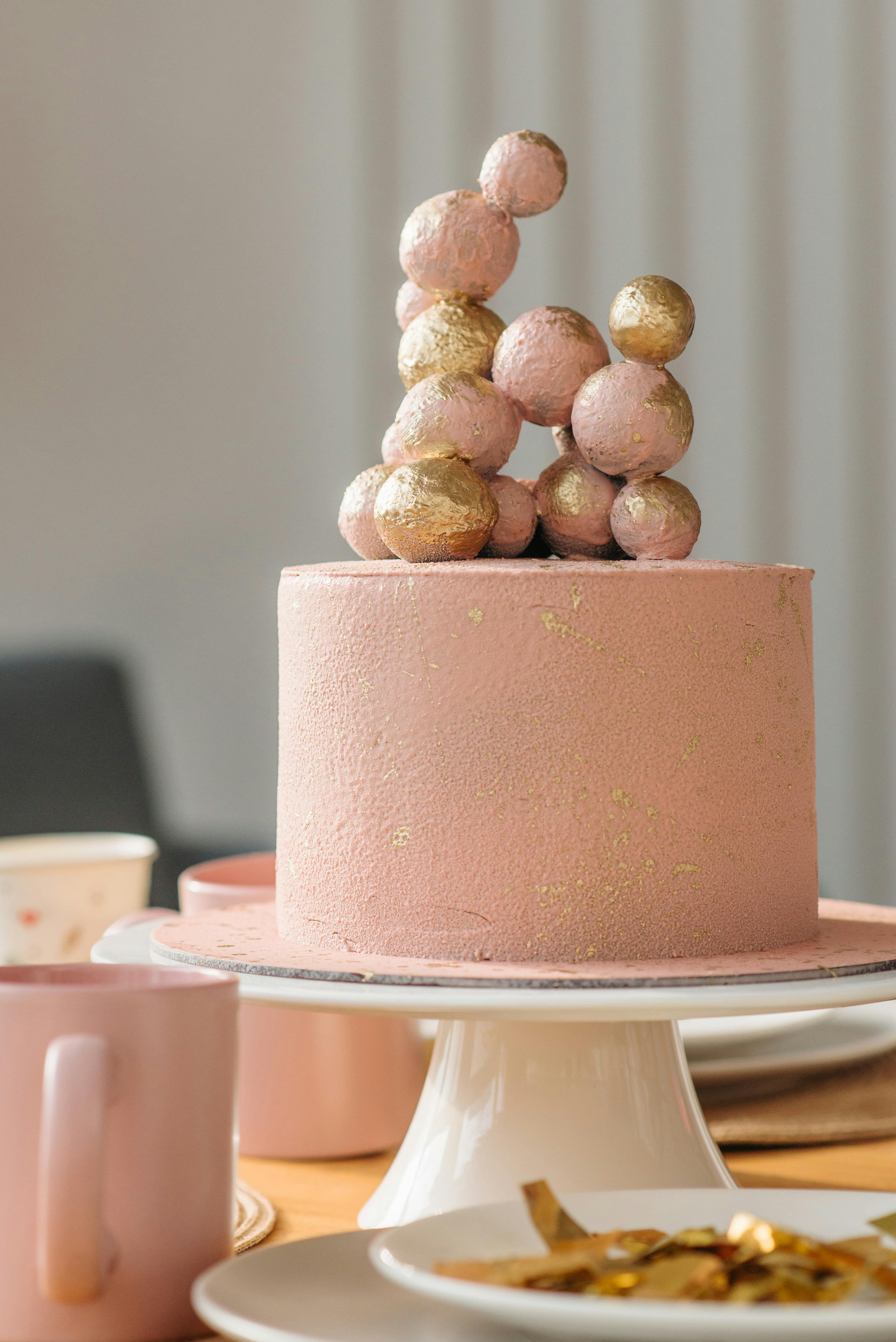 Birthday Cake on a Dinner Table · Free Stock Photo
