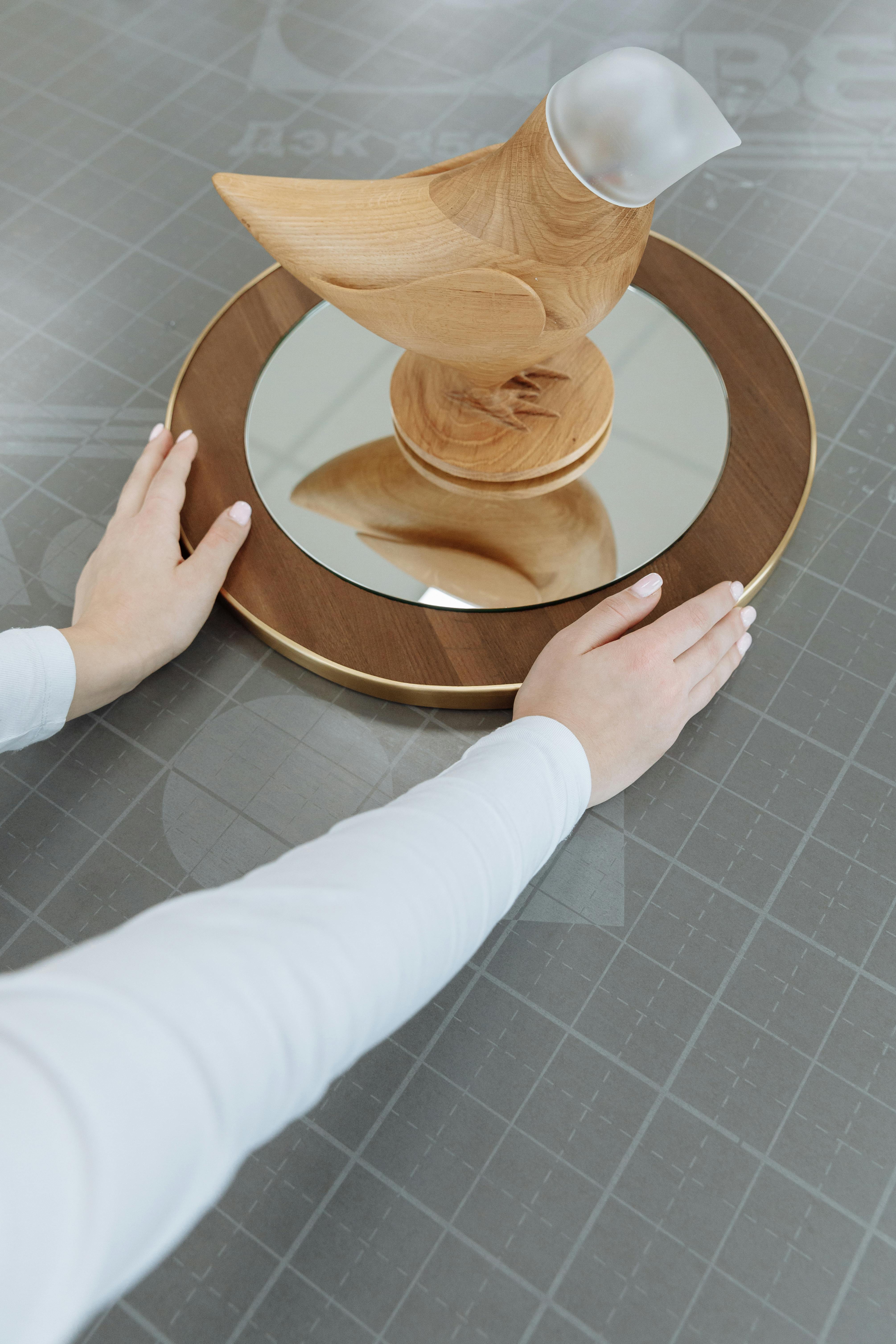 Hands Touching Tray with Craft Decoration · Free Stock Photo