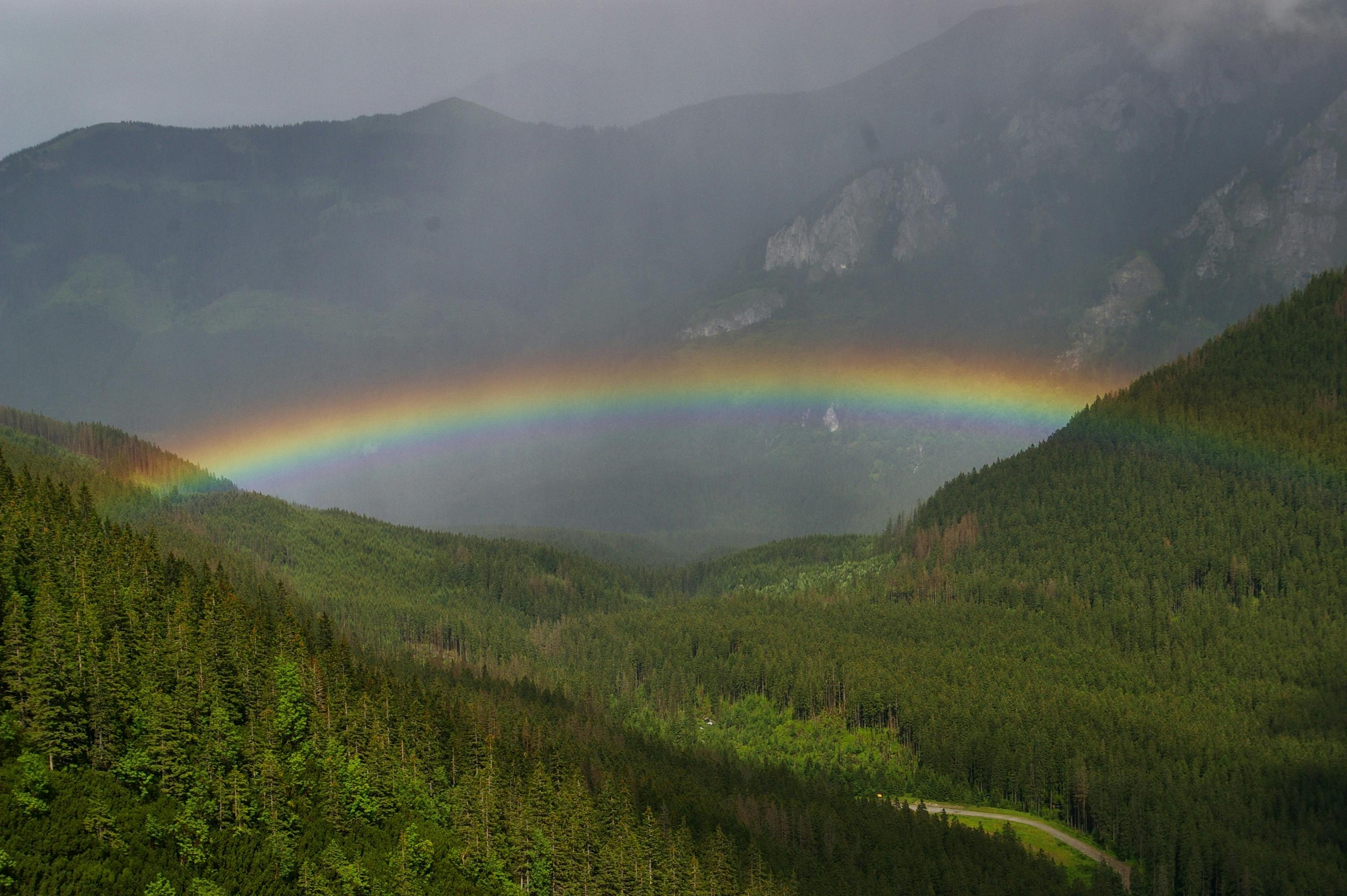 Rainbow on Mountains · Free Stock Photo