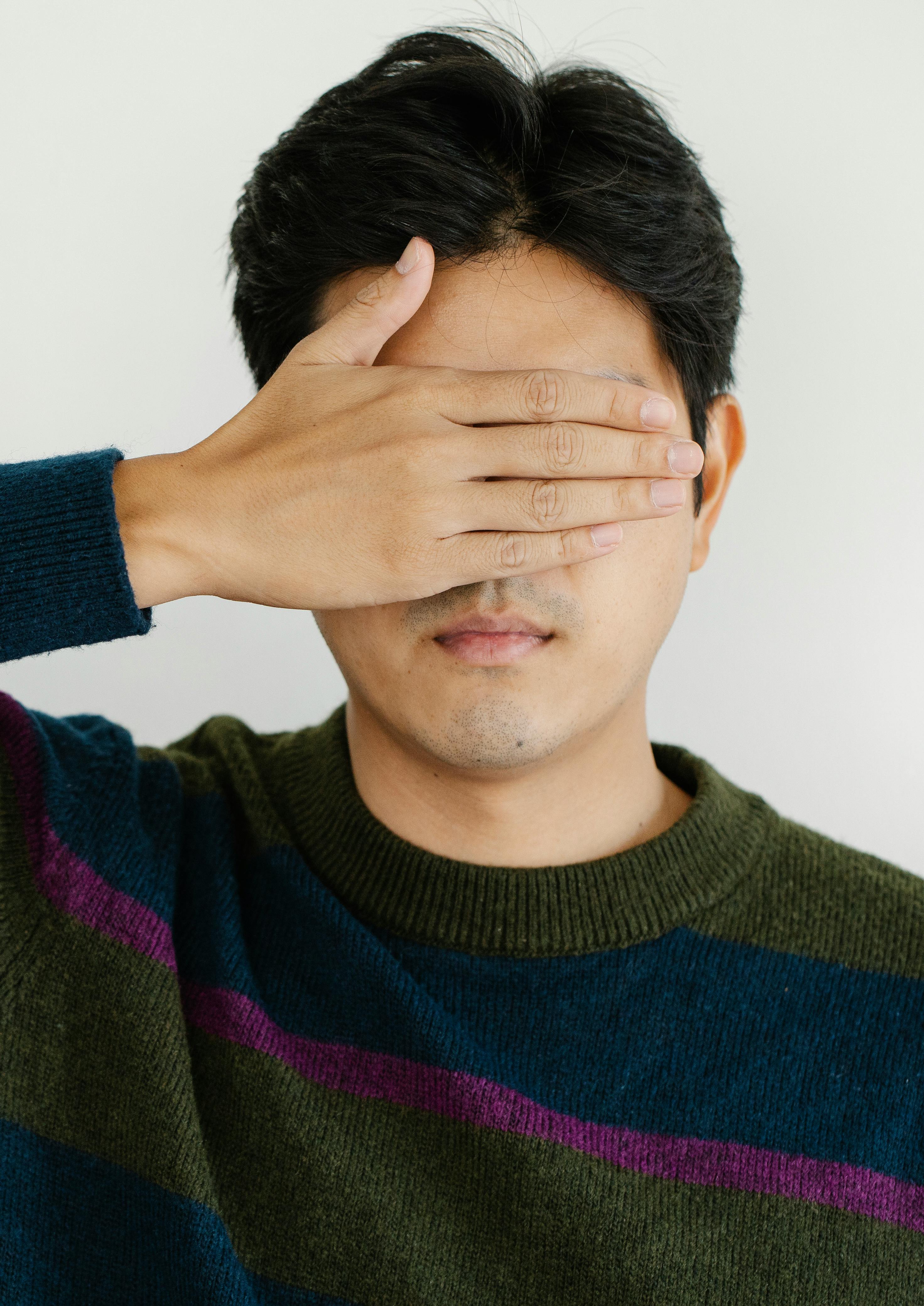 Photo of Man Covering his Eyes · Free Stock Photo