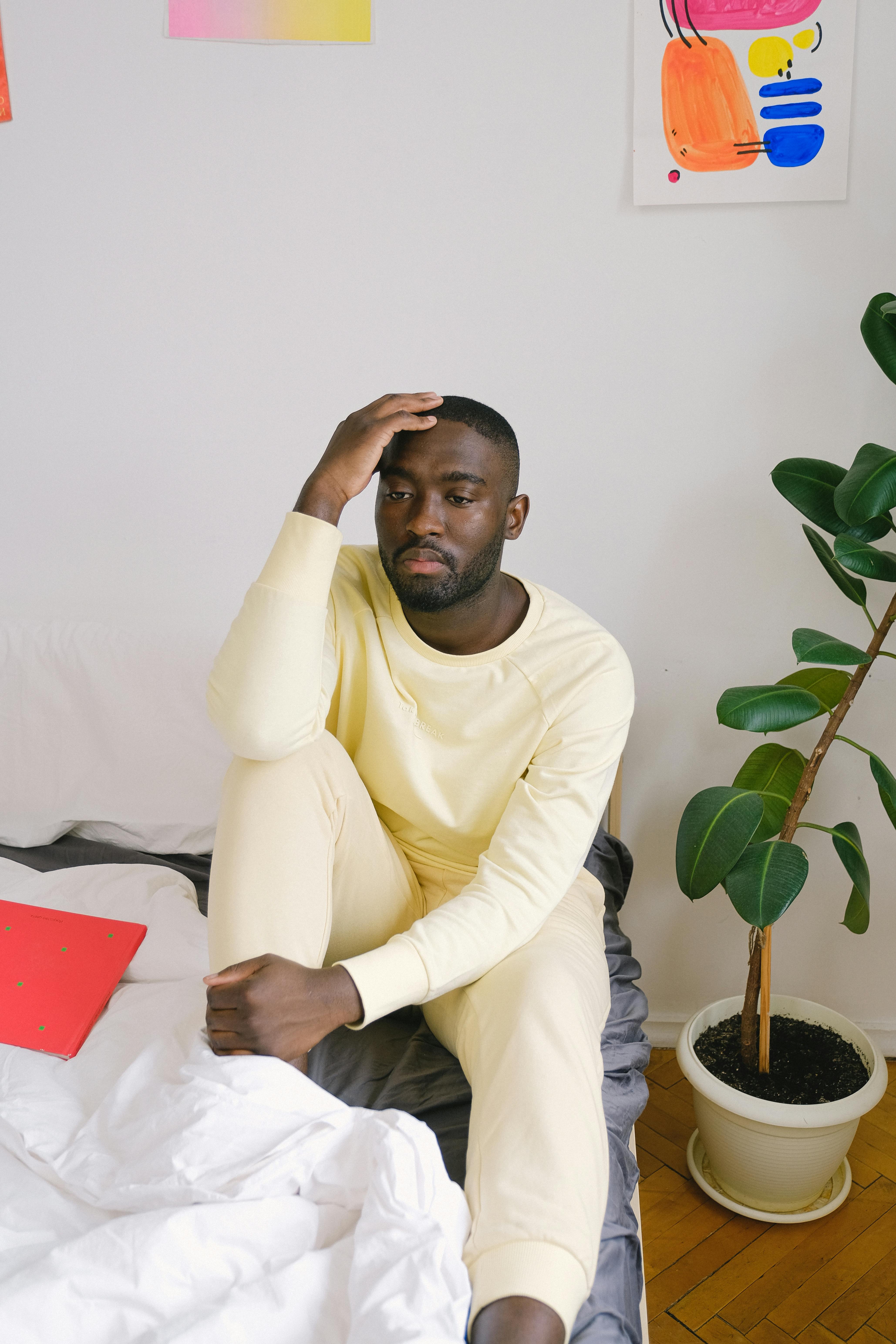 Men In Bed Waking Yellow Background Photos, Download The BEST Free Men ...