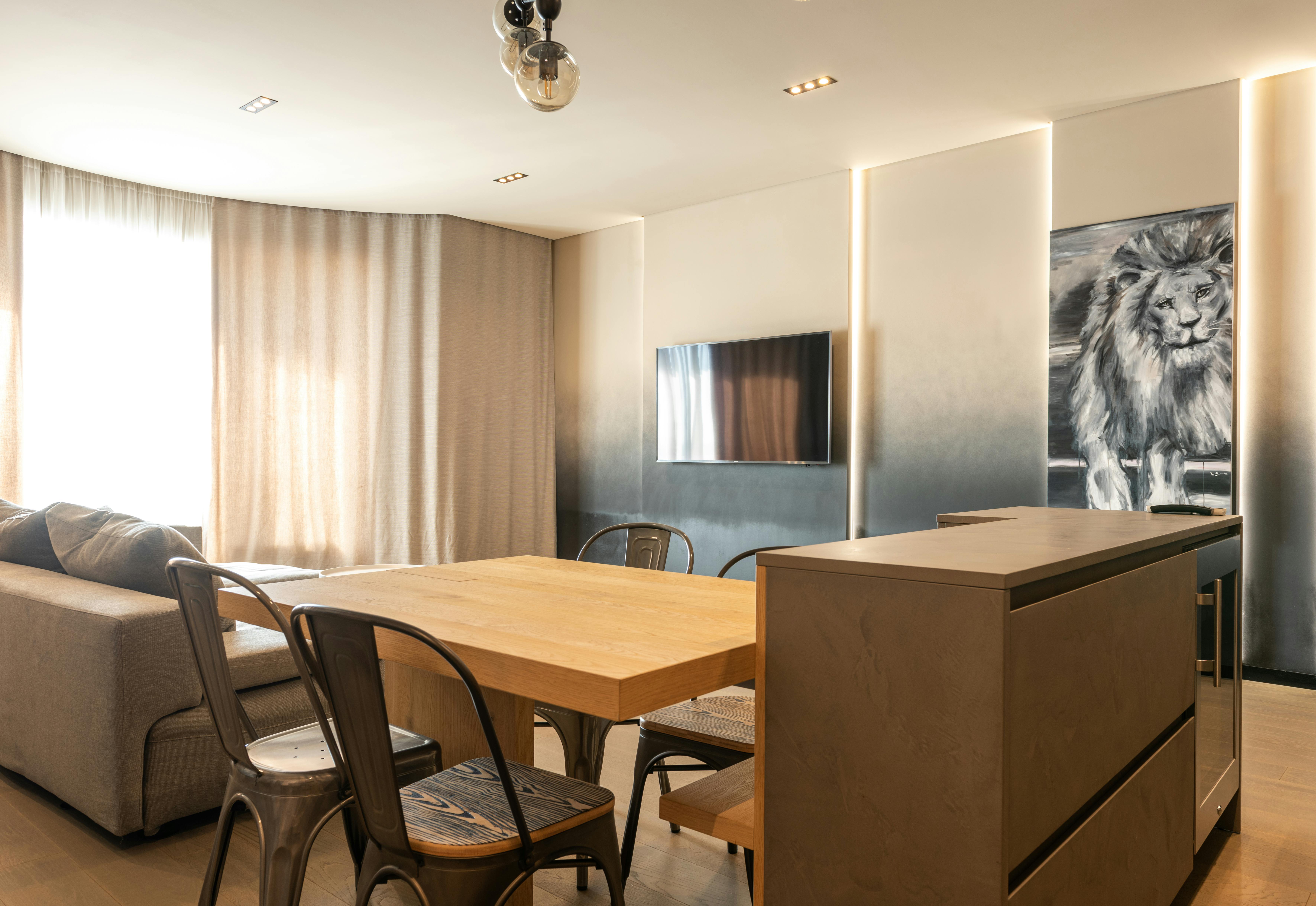 Interior of modern living room with table · Free Stock Photo