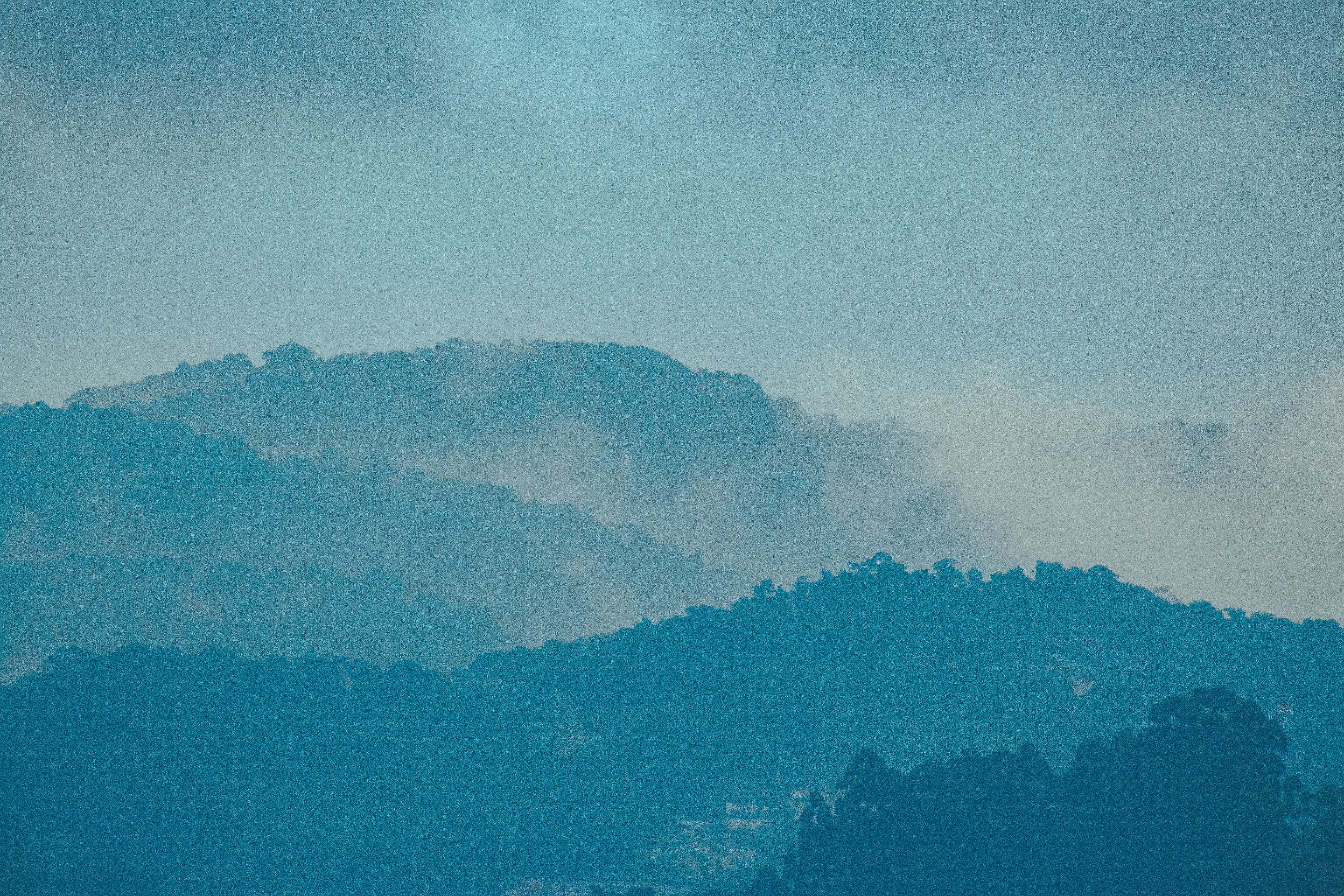 Blue Landscape of Mountains · Free Stock Photo
