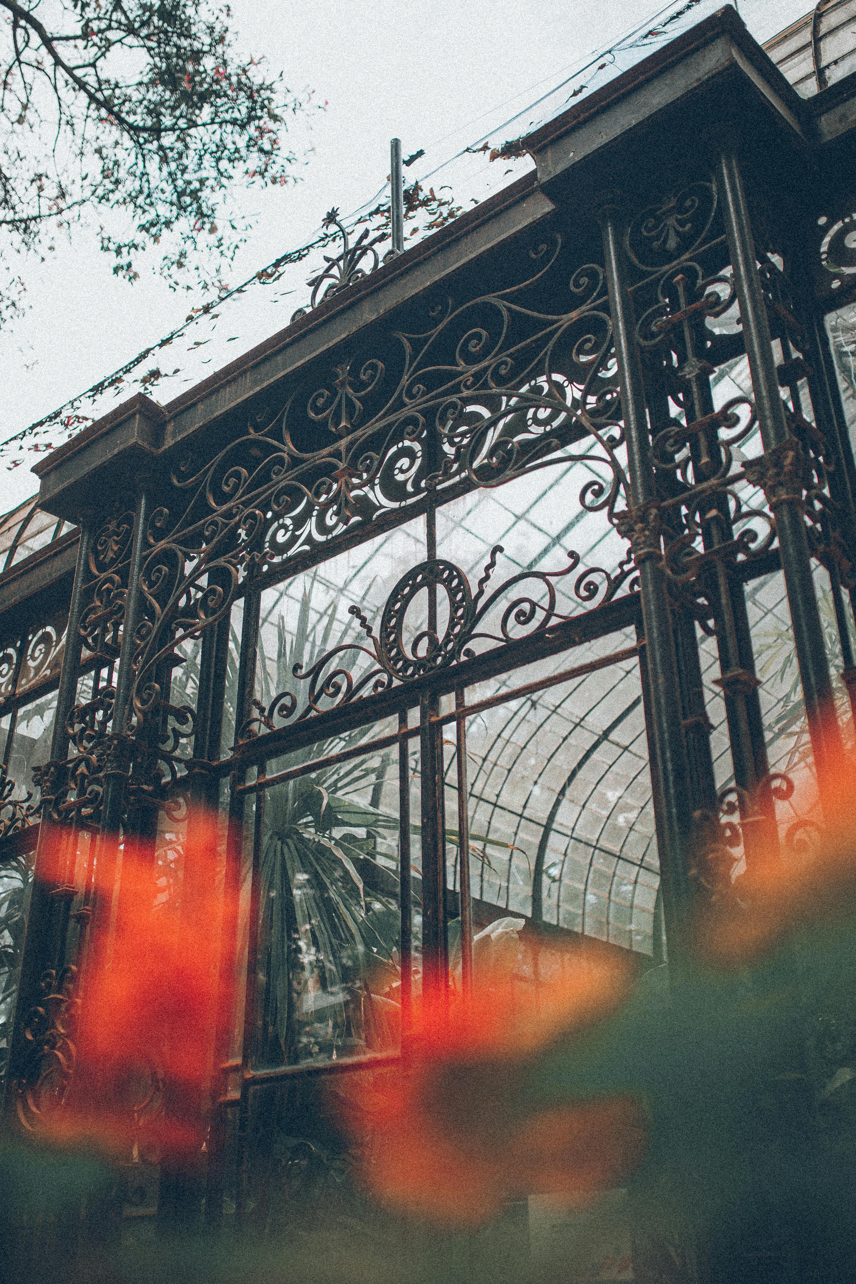 Greenhouse with Metal Gate · Free Stock Photo
