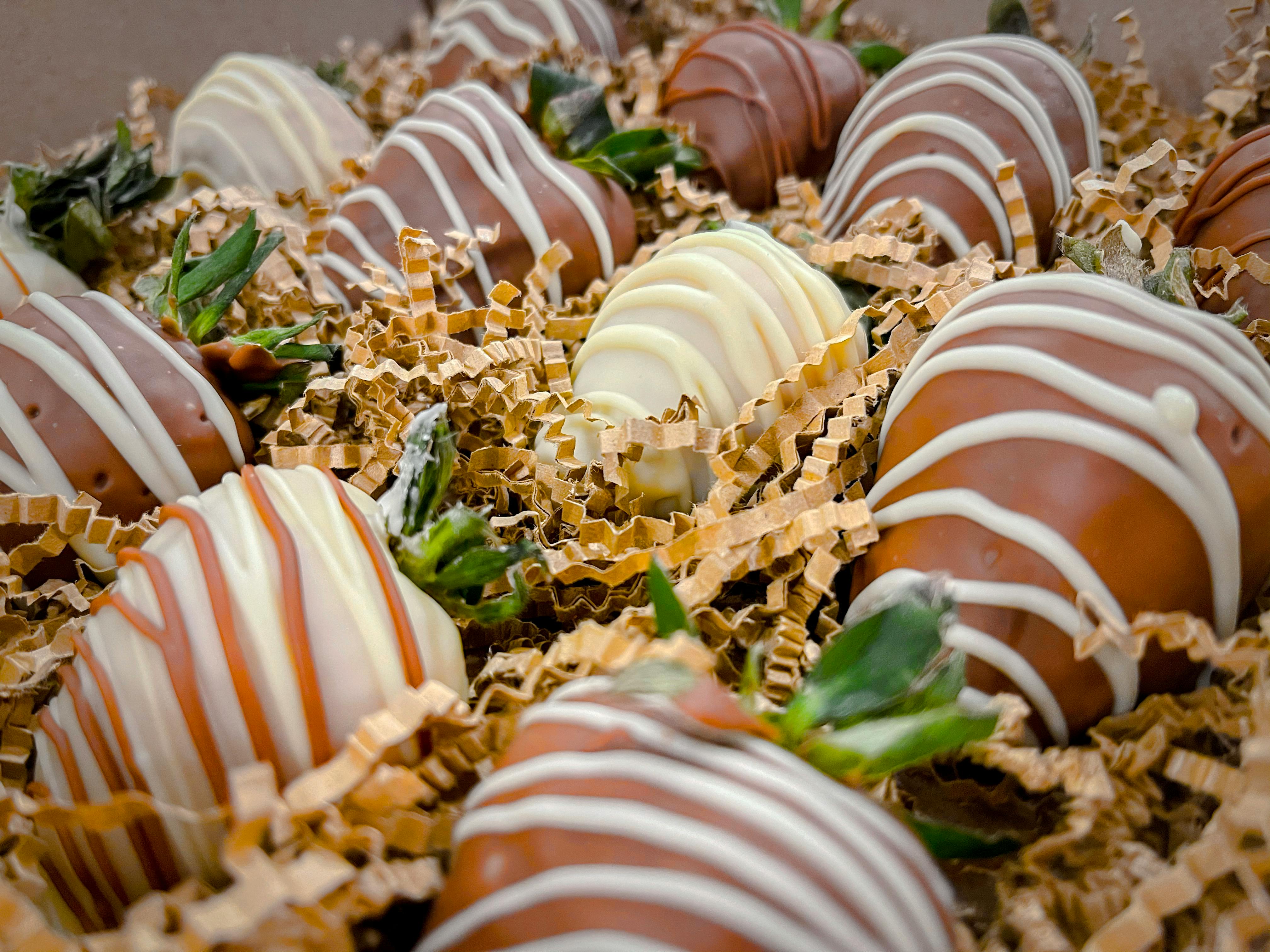 Striped Chocolate Confections · Free Stock Photo