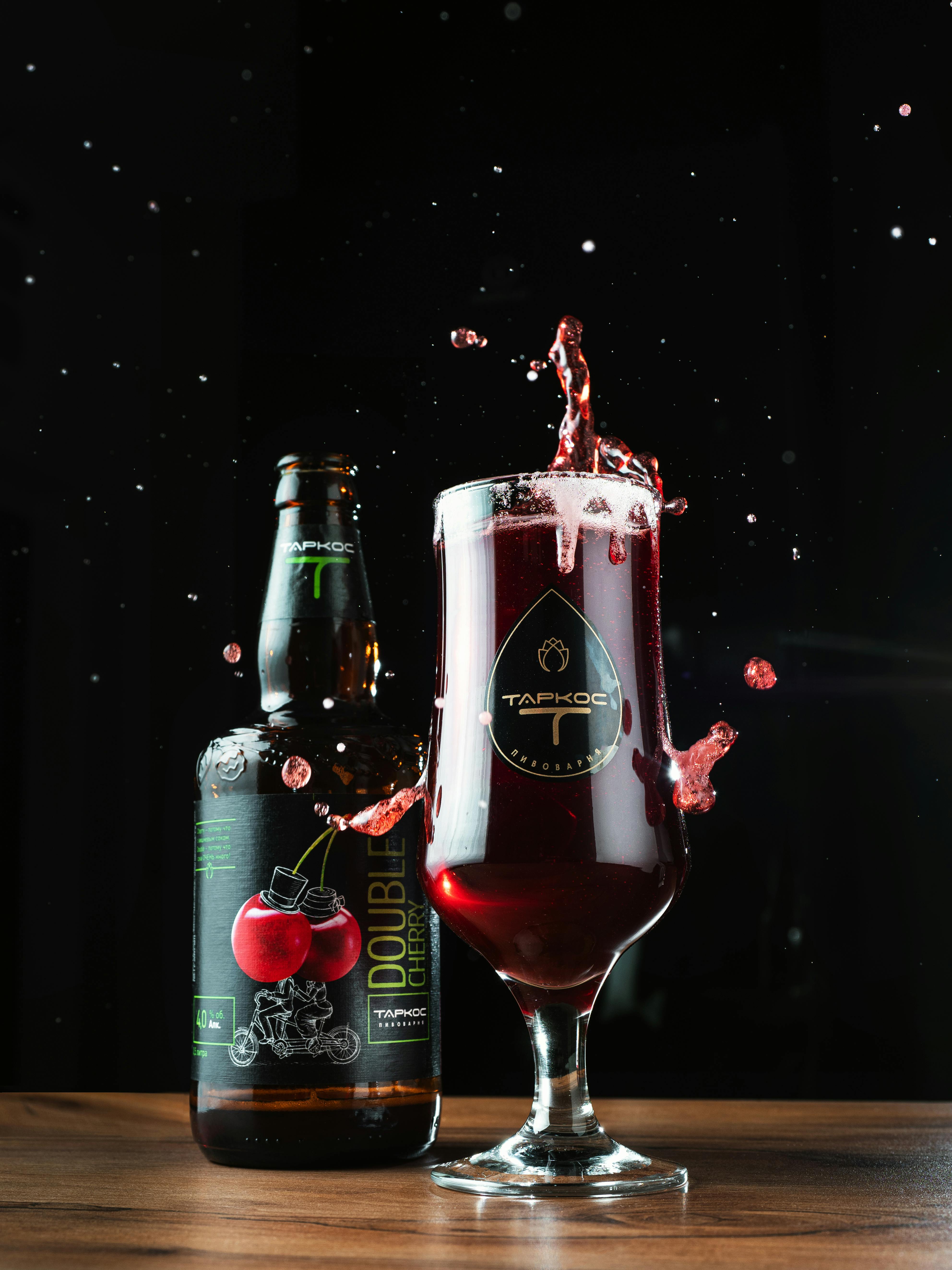 A Cherry Flavored Beer in a Glass · Free Stock Photo