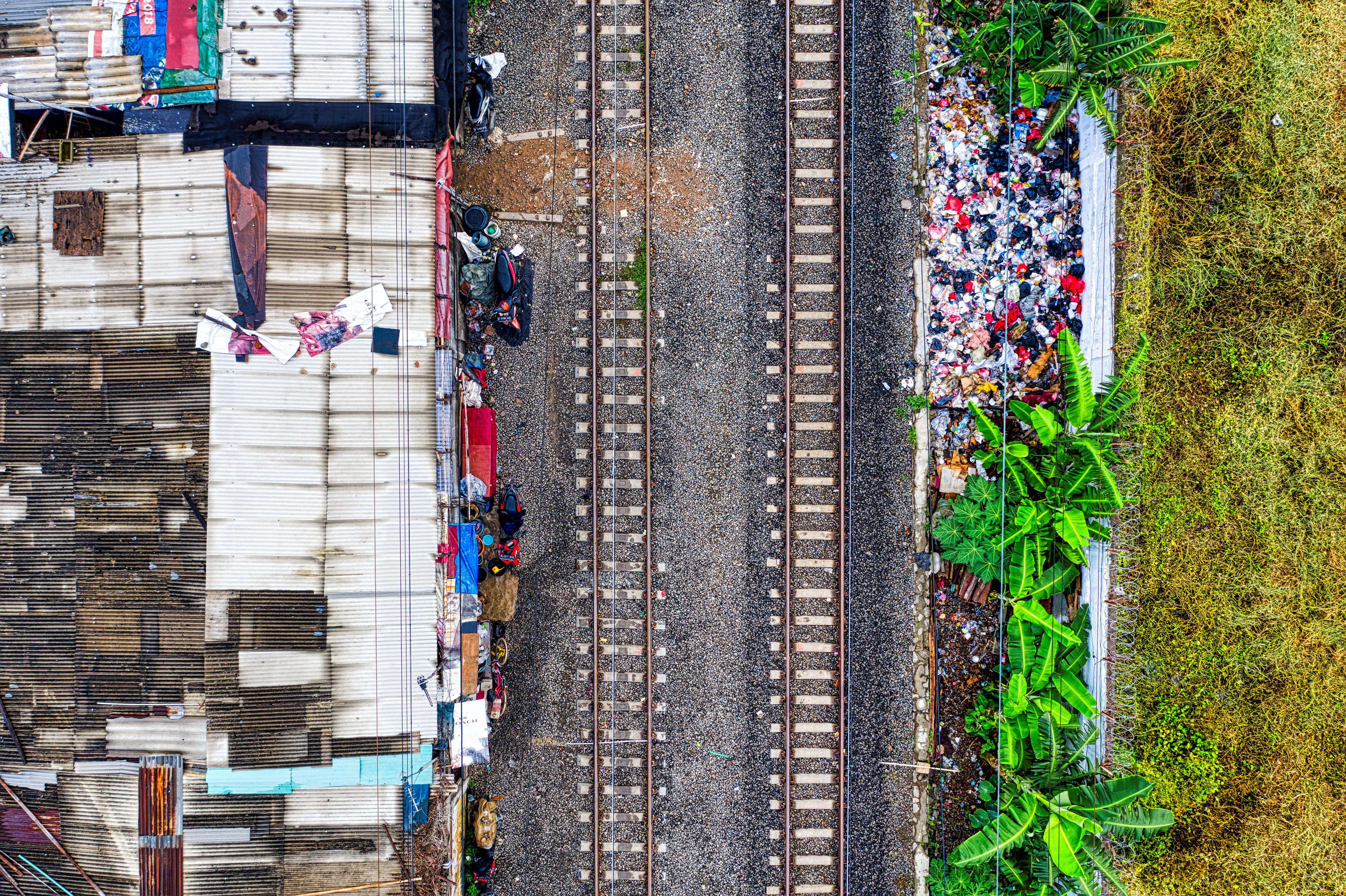 Top View of Railway Tracks · Free Stock Photo