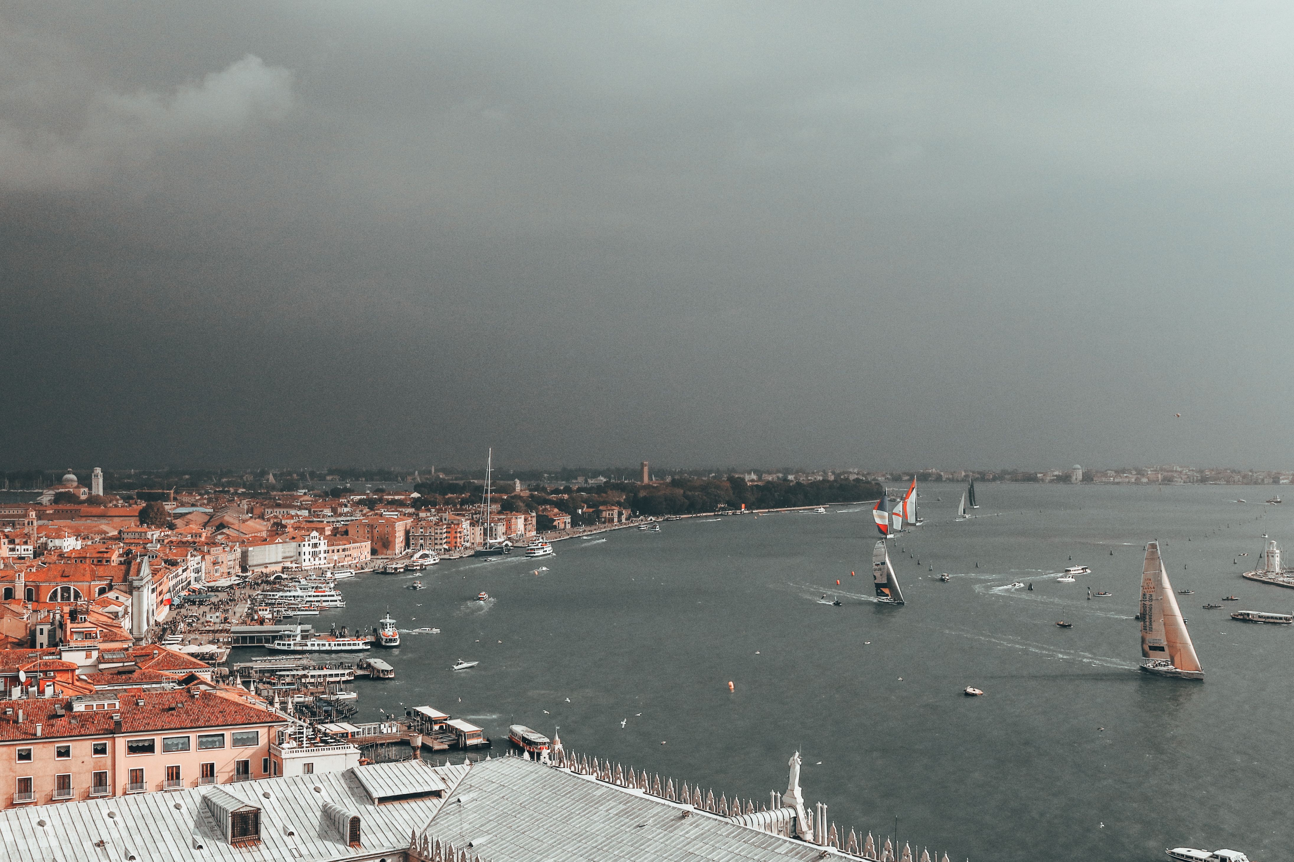 Aerial View of Riva degli Schiavoni Waterfront in Venice Italy · Free ...