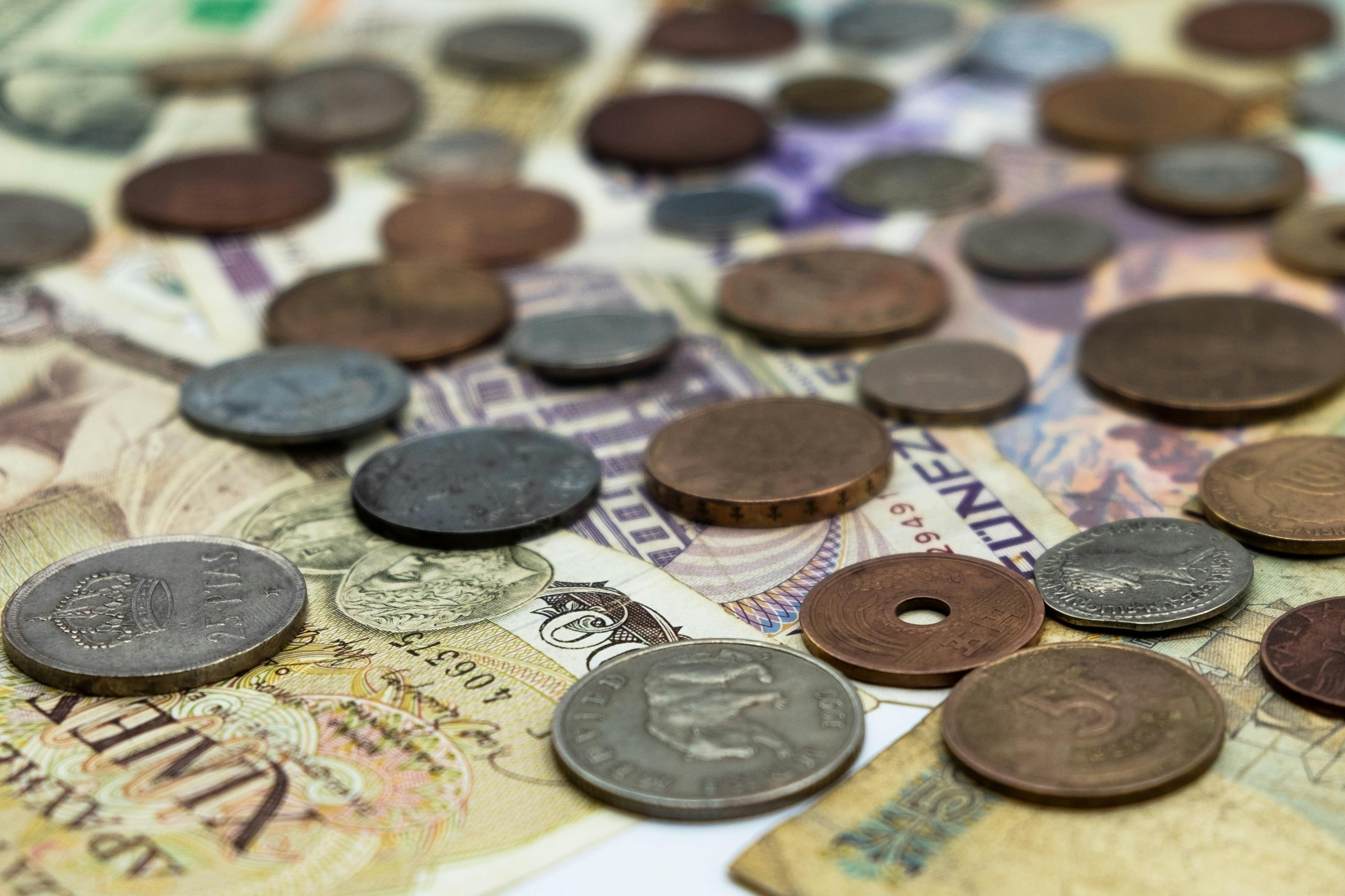 Brown and Silver Round Coins · Free Stock Photo