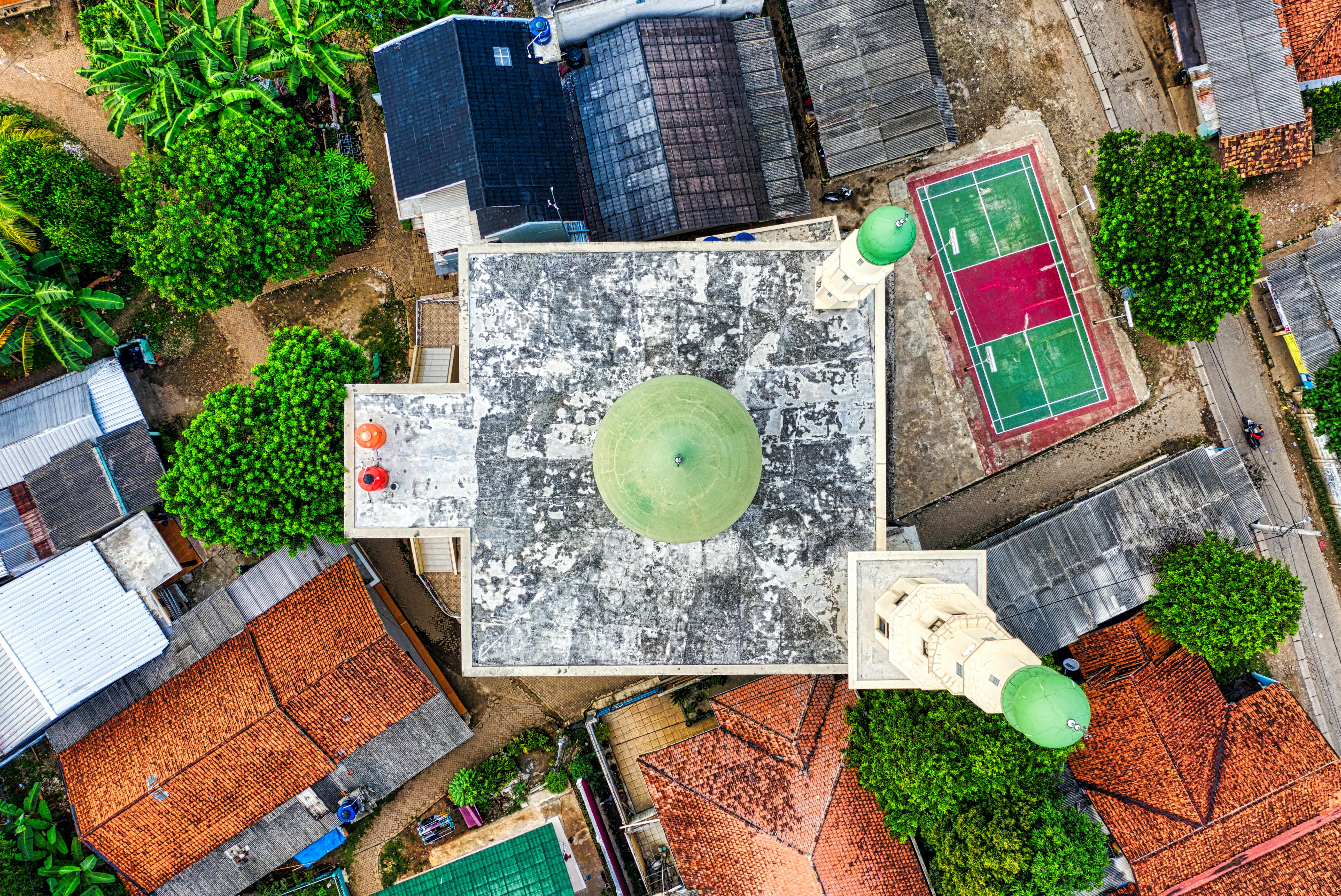 Top View Photo of Mosque · Free Stock Photo