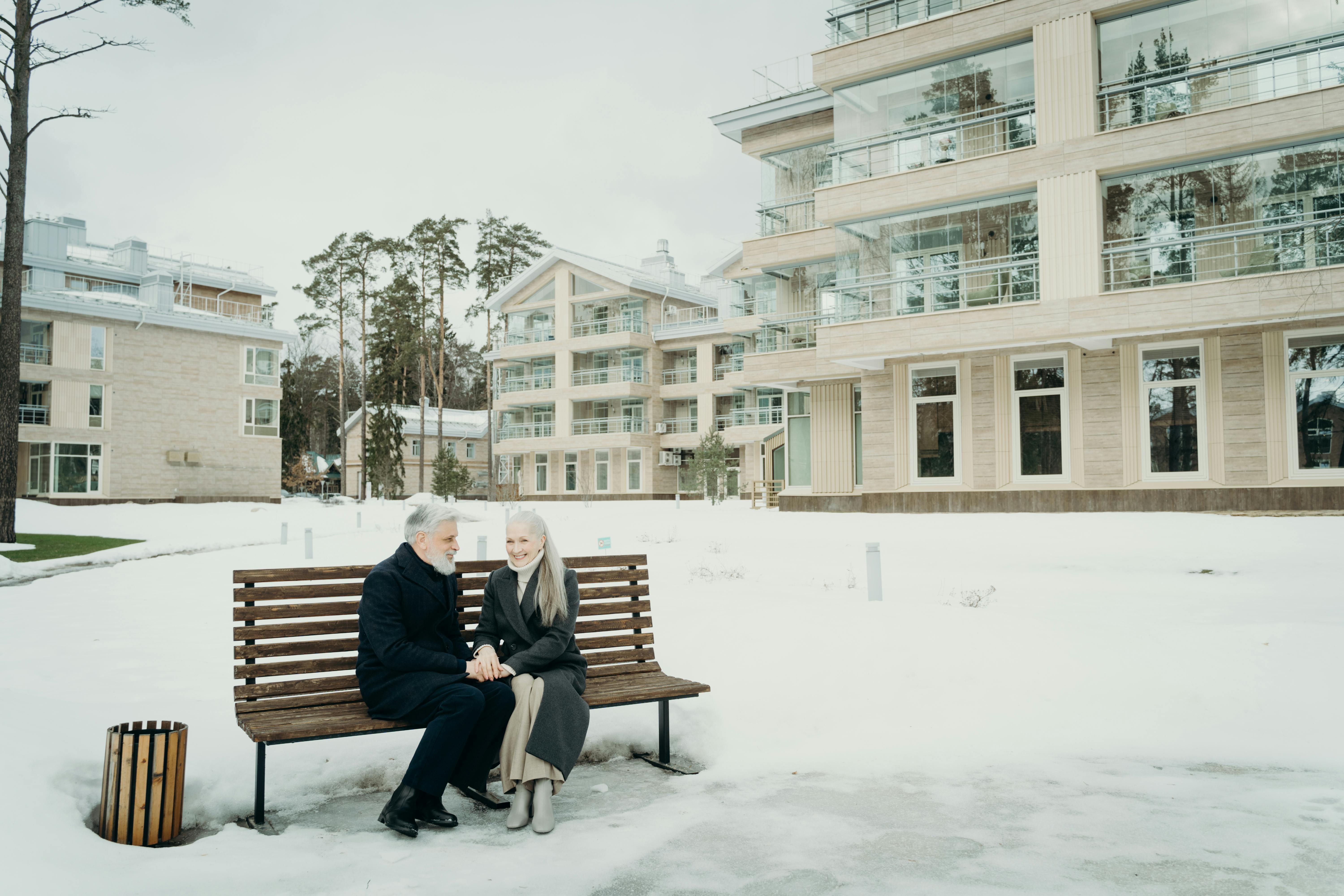 Beautiful Couple Dancing on Snow · Free Stock Photo