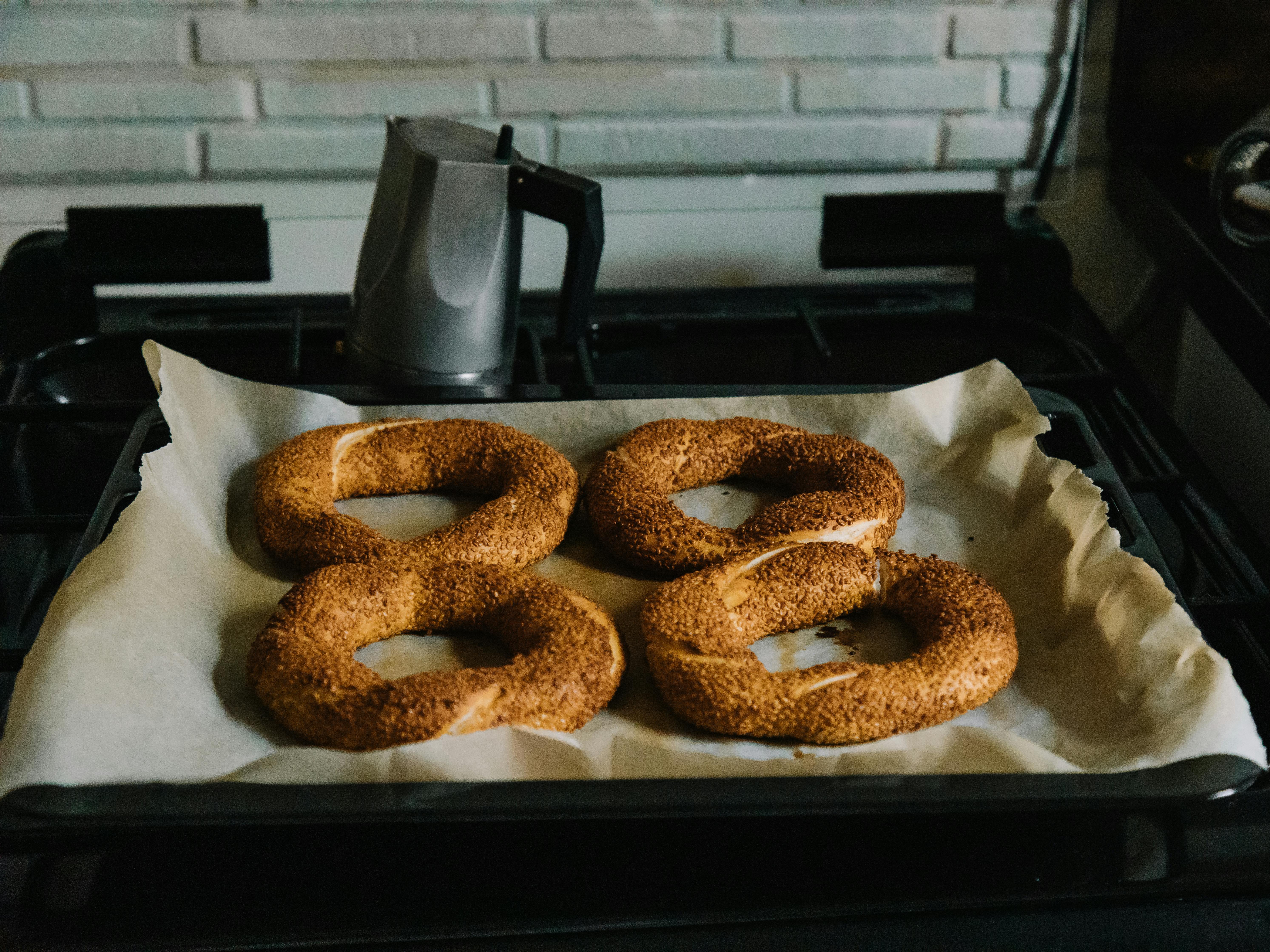Bagels on Baking Pan · Free Stock Photo