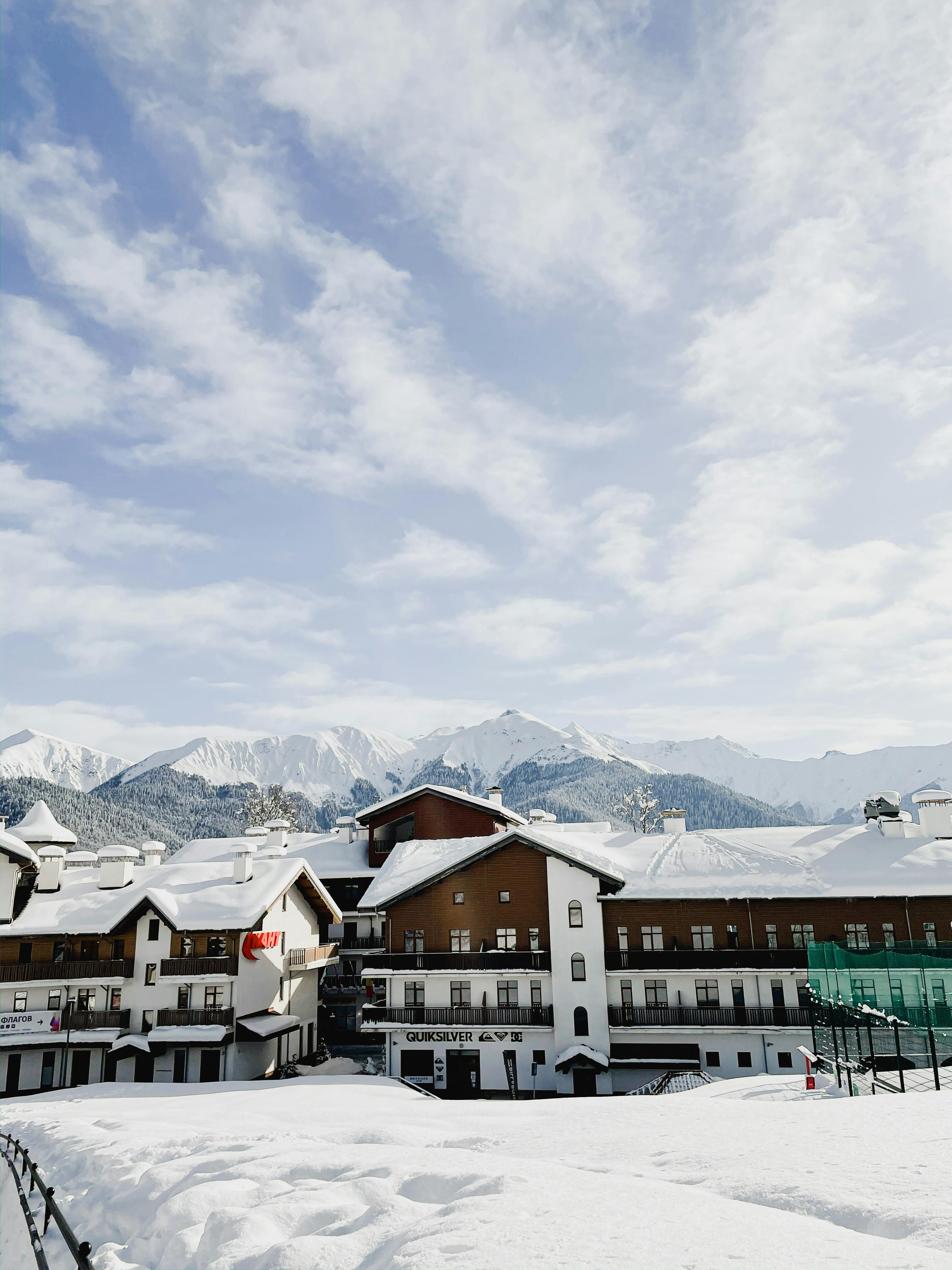 A Town Covered in Snow · Free Stock Photo